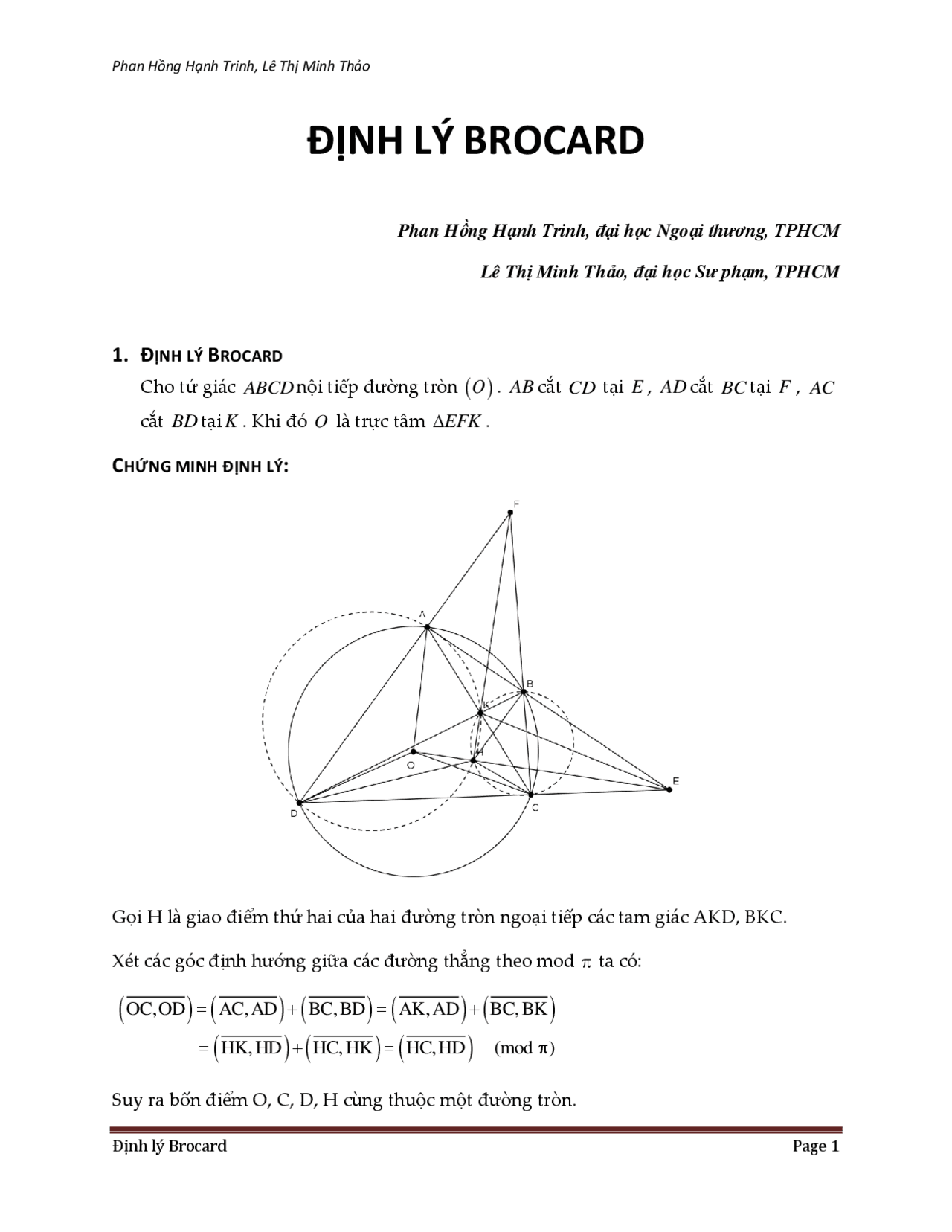 Brocard for study mathmetics .. - Docsity