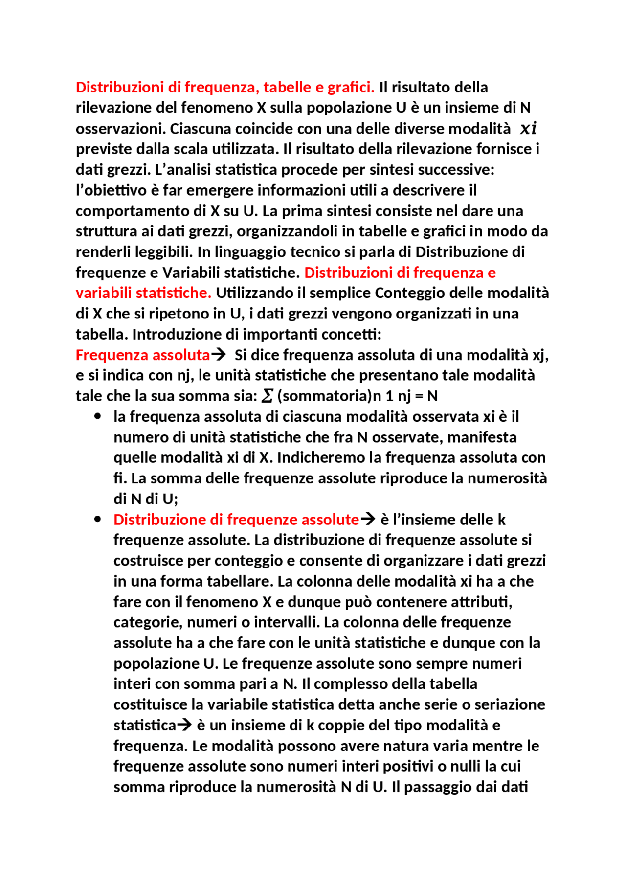 Statistica di base per sociologia - Docsity