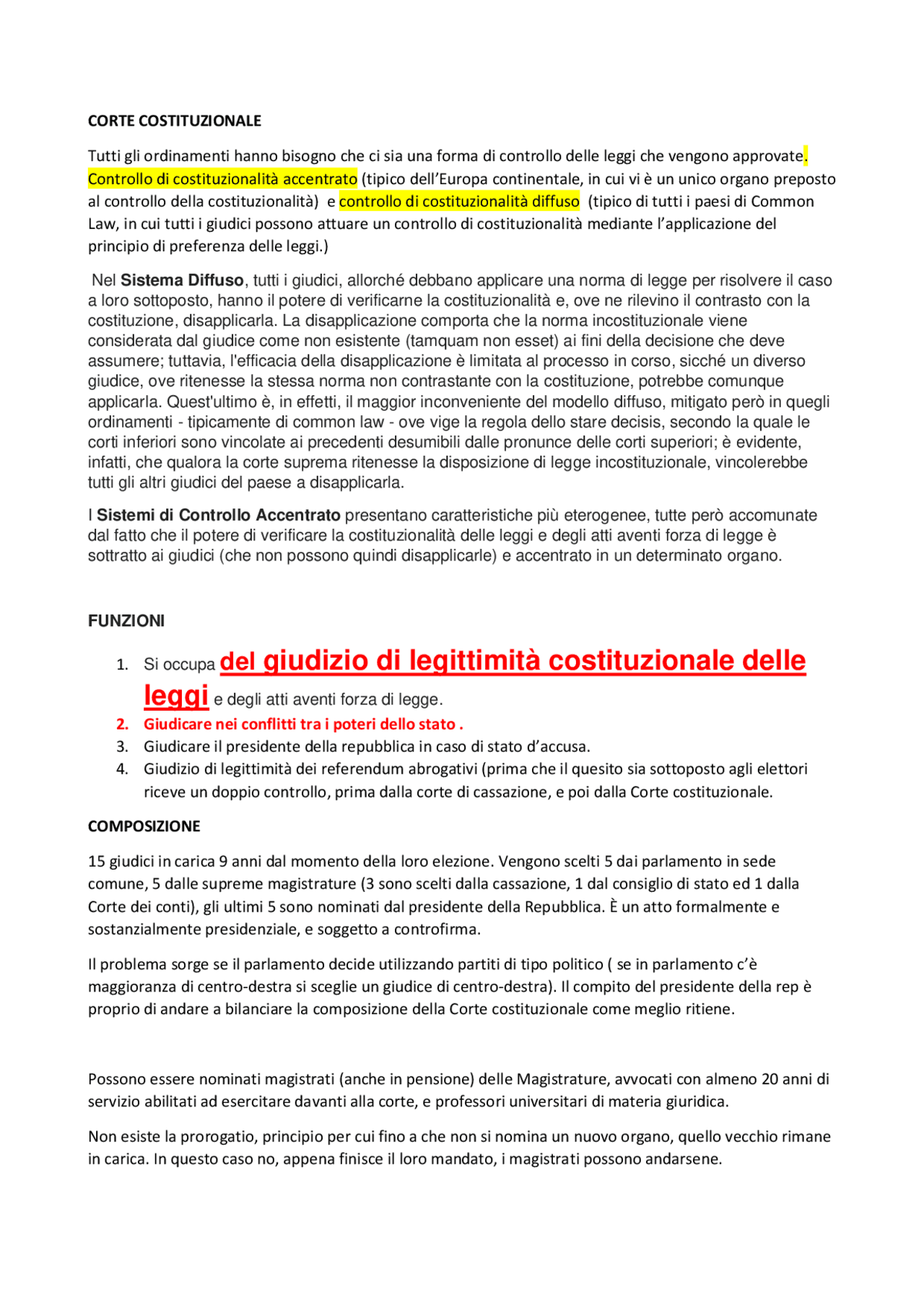 Corte Costituzionale Docsity