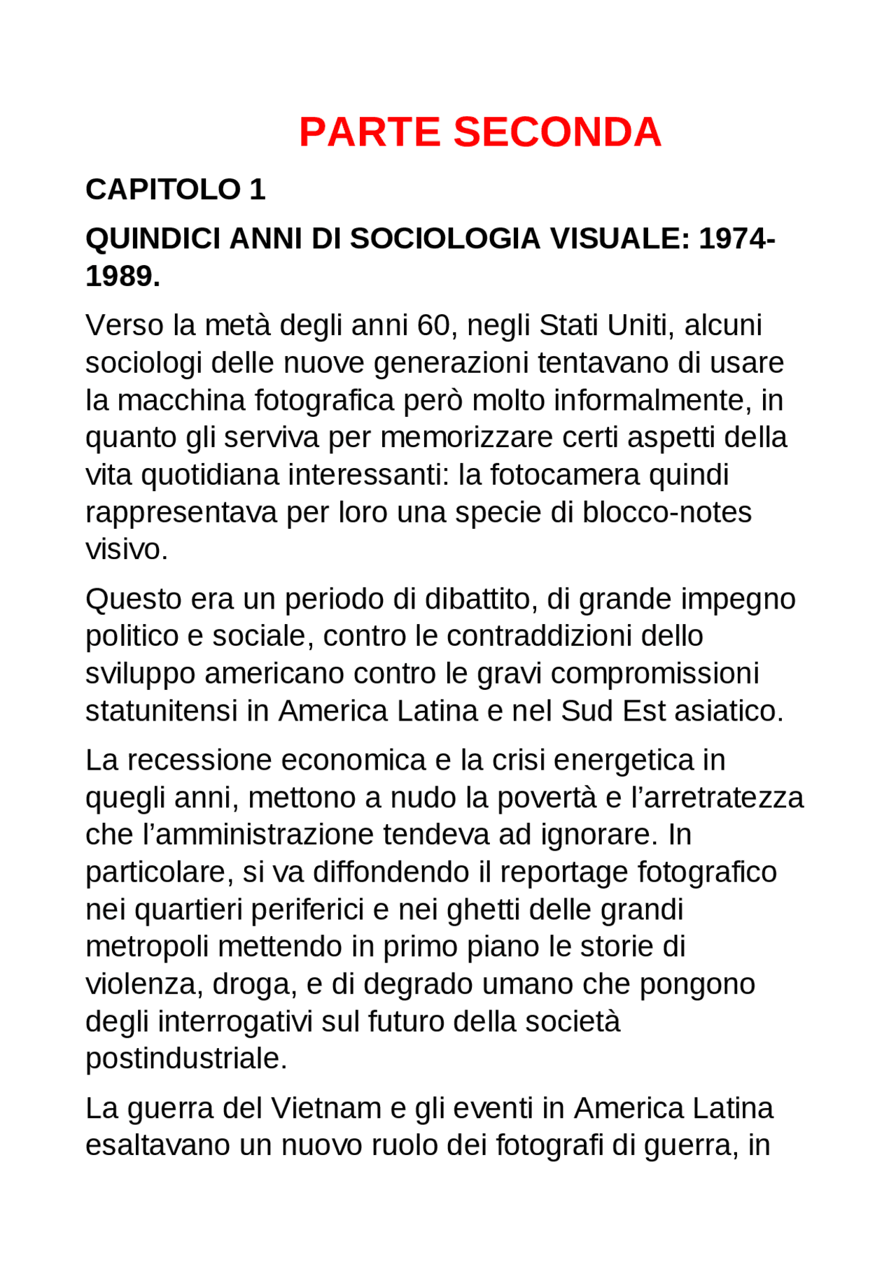 Riassunto Della Seconda Parte Di Sociologia Visuale Appunti Del Prof