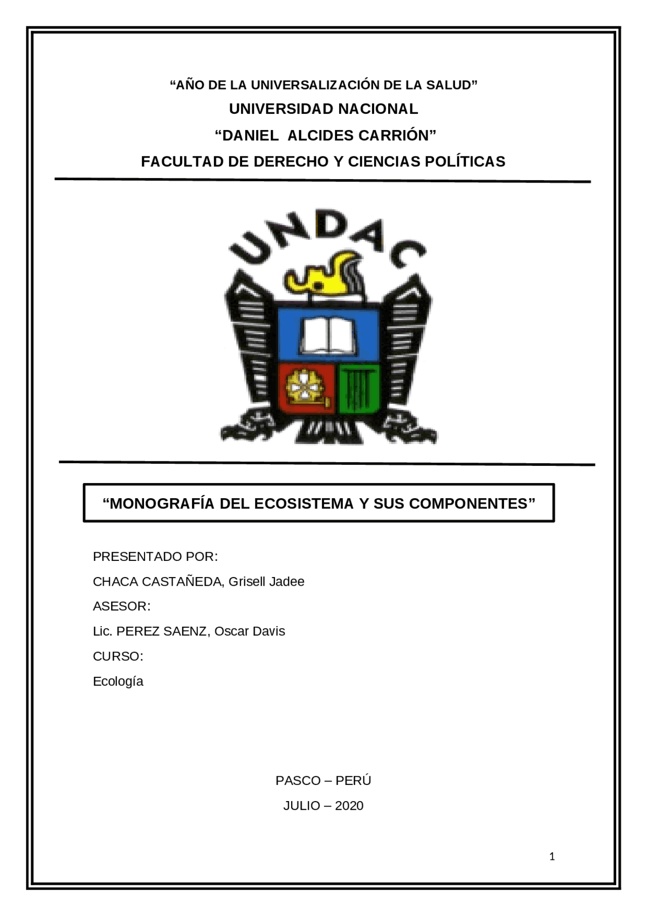 Ecosistema Y Su Componente Docsity