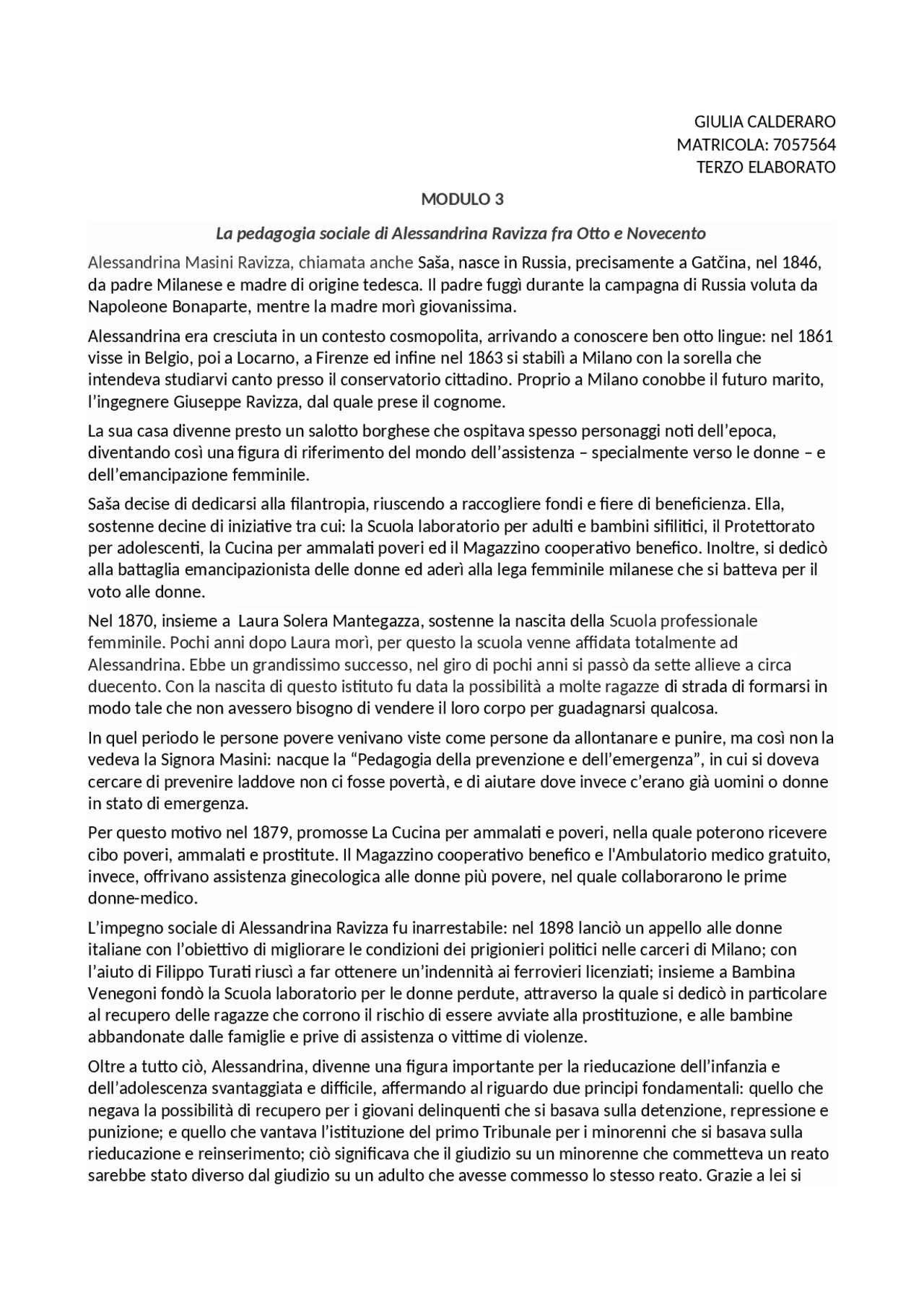 Elaborato Storia Dei Processi Formativi Docsity