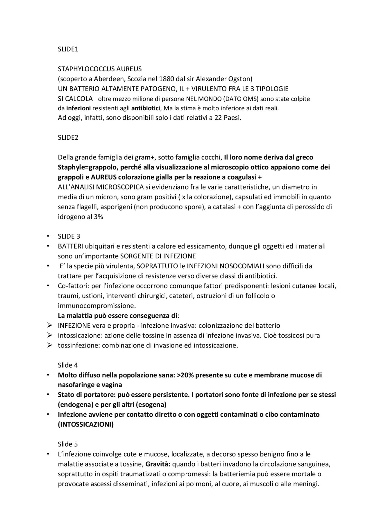 Staphylococcus Aureus Docsity