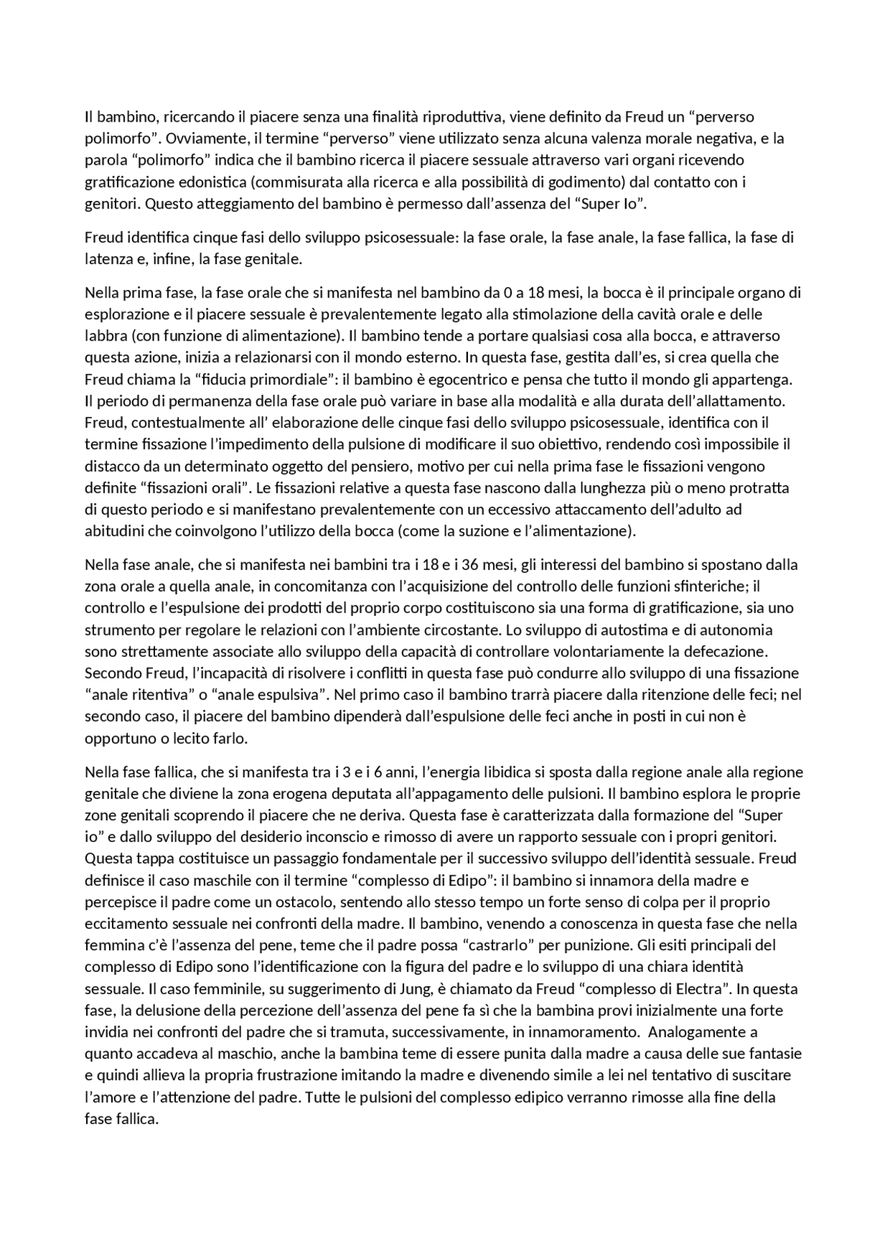 Il Complesso Di Edipo Docsity