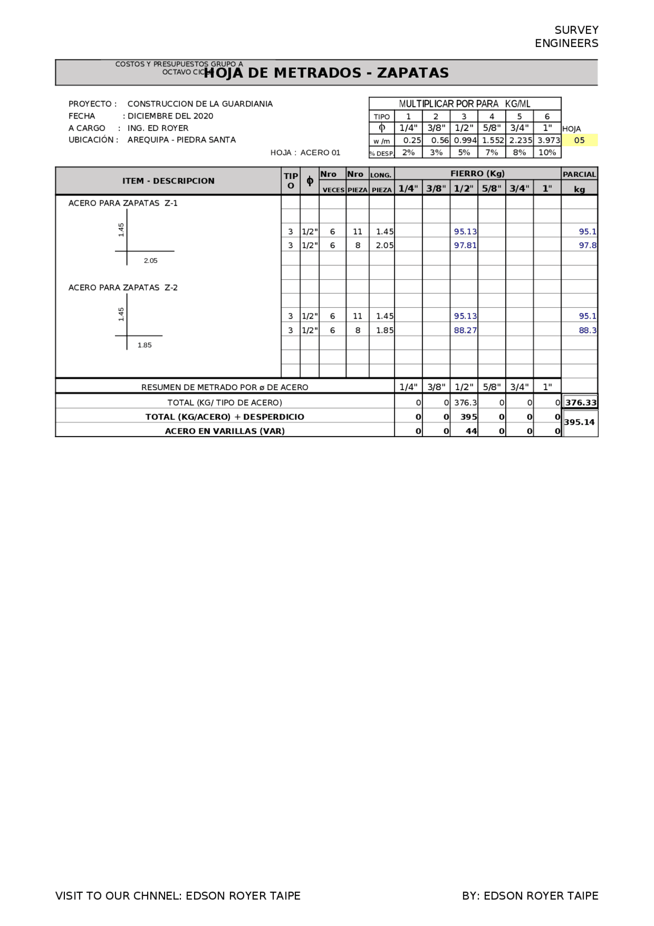 Hoja De Calculo Exel Ejercicios De Estructuras Y Materiales Docsity
