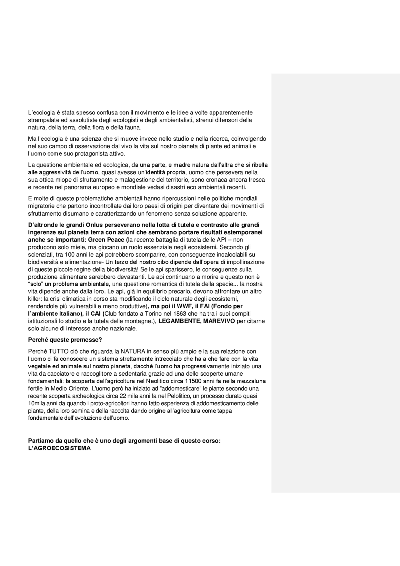 Ecologia E Sviluppo Sostenibile Docsity