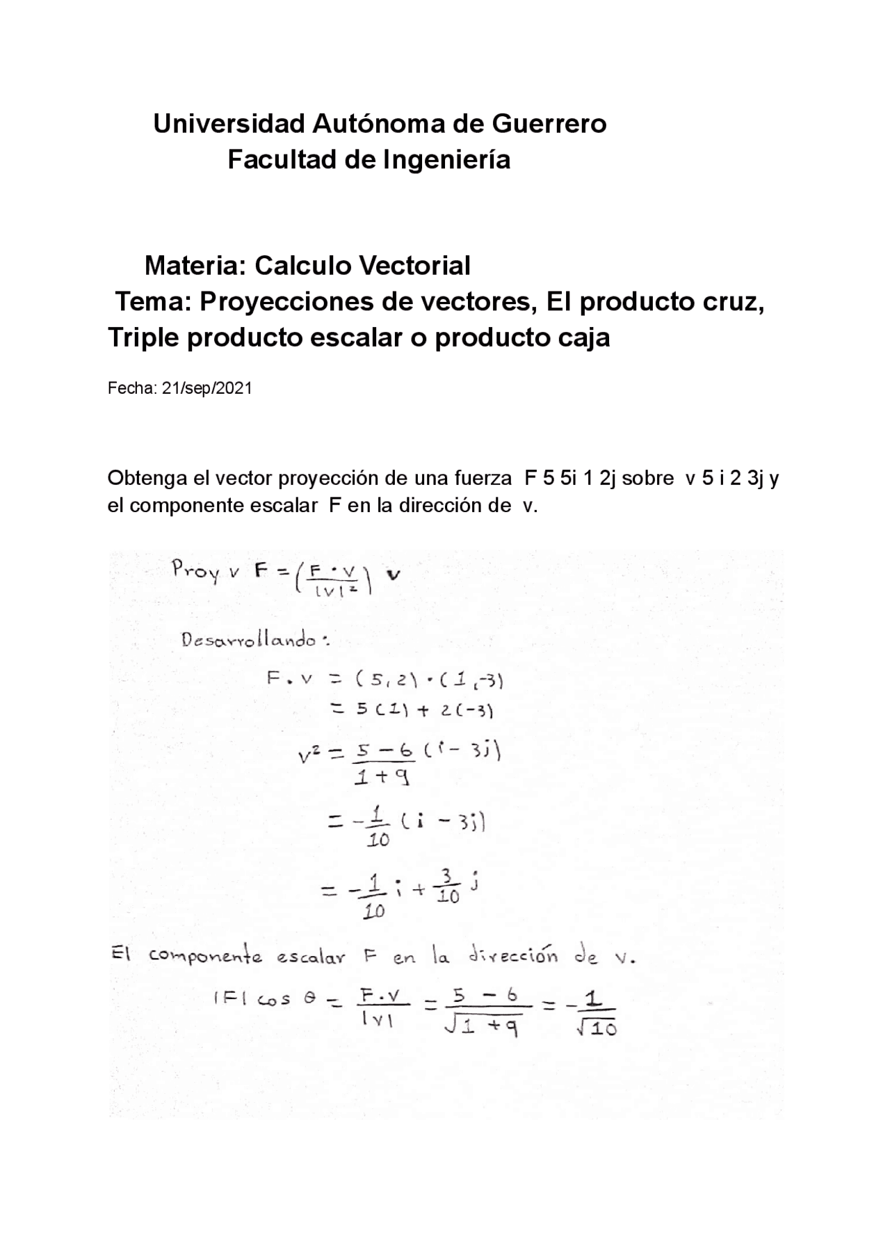 Ejercicios Resueltos Calculo Vectorial Vectores Docsity