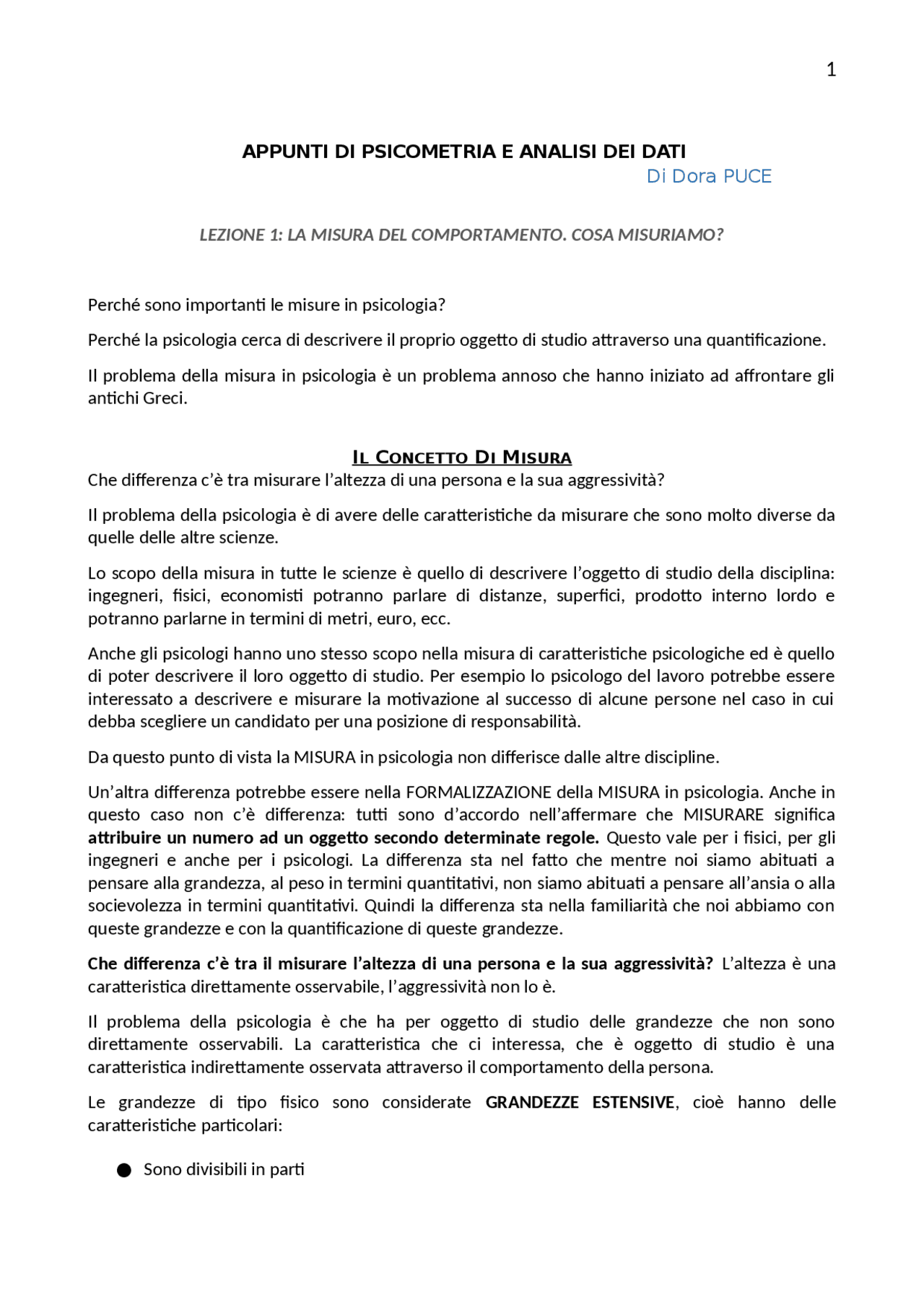 Appunti Di Psicometria Docsity