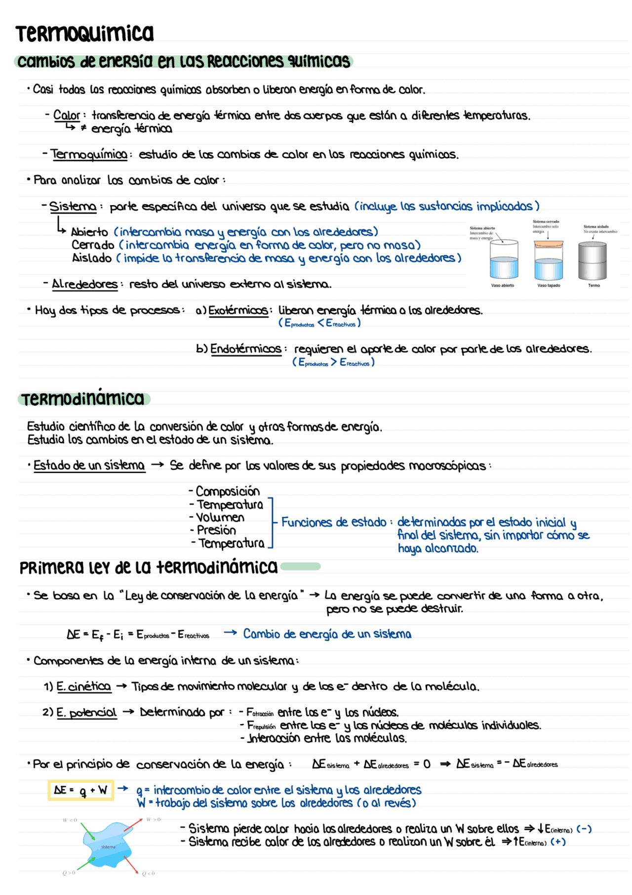Tema - TERMOQUÍMICA (básico) | Apuntes de Química - Docsity