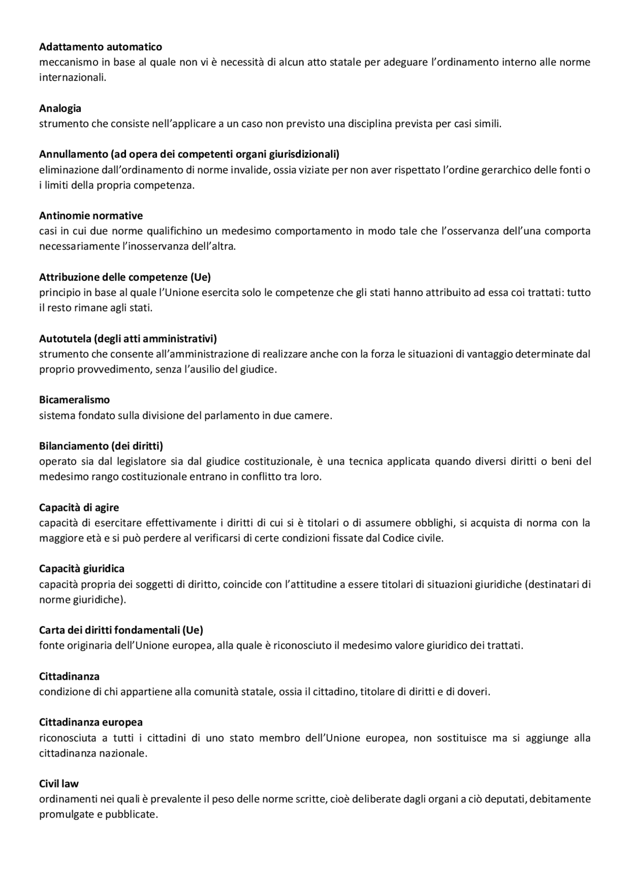 Parole Chiave Diritto Pubblico Docsity