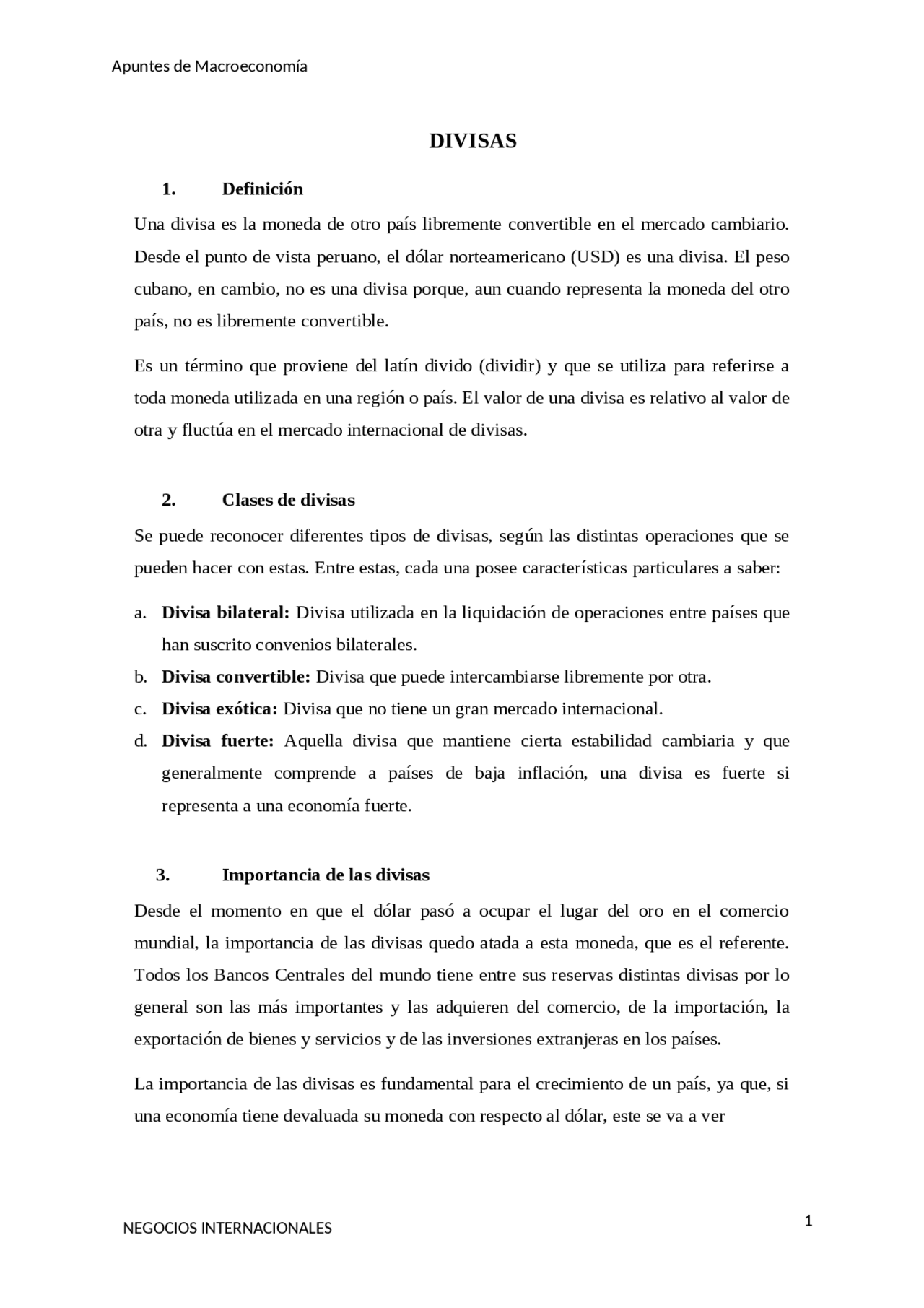 Apuntes De Macroeconomía Forex Apuntes De Macroeconomía Docsity