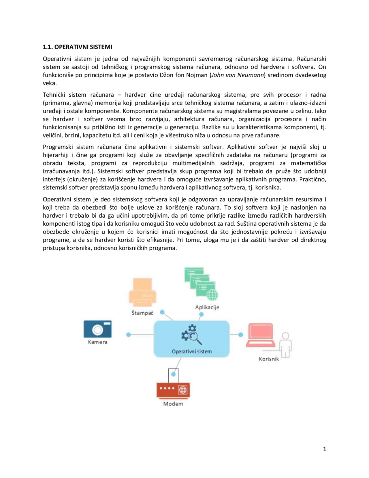 OPERACIJSKI SUSTAVI teorija | Maturalni radovi' predlog Računarstvo i informatika - Docsity
