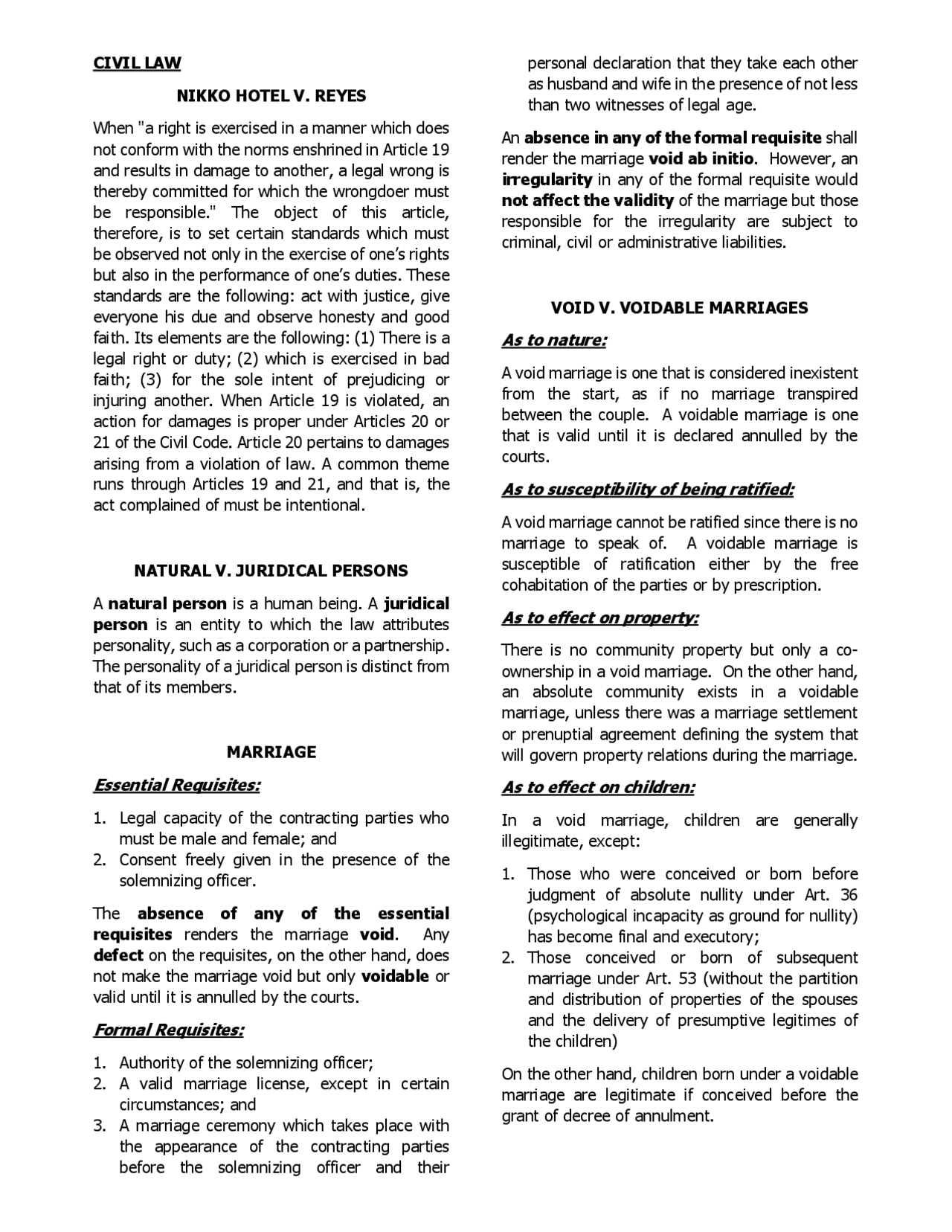 Introduction to Law Summary Notes - Docsity