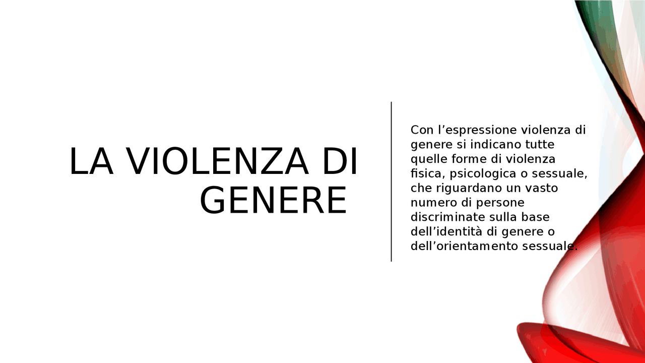 La Violenza Di Genere Docsity