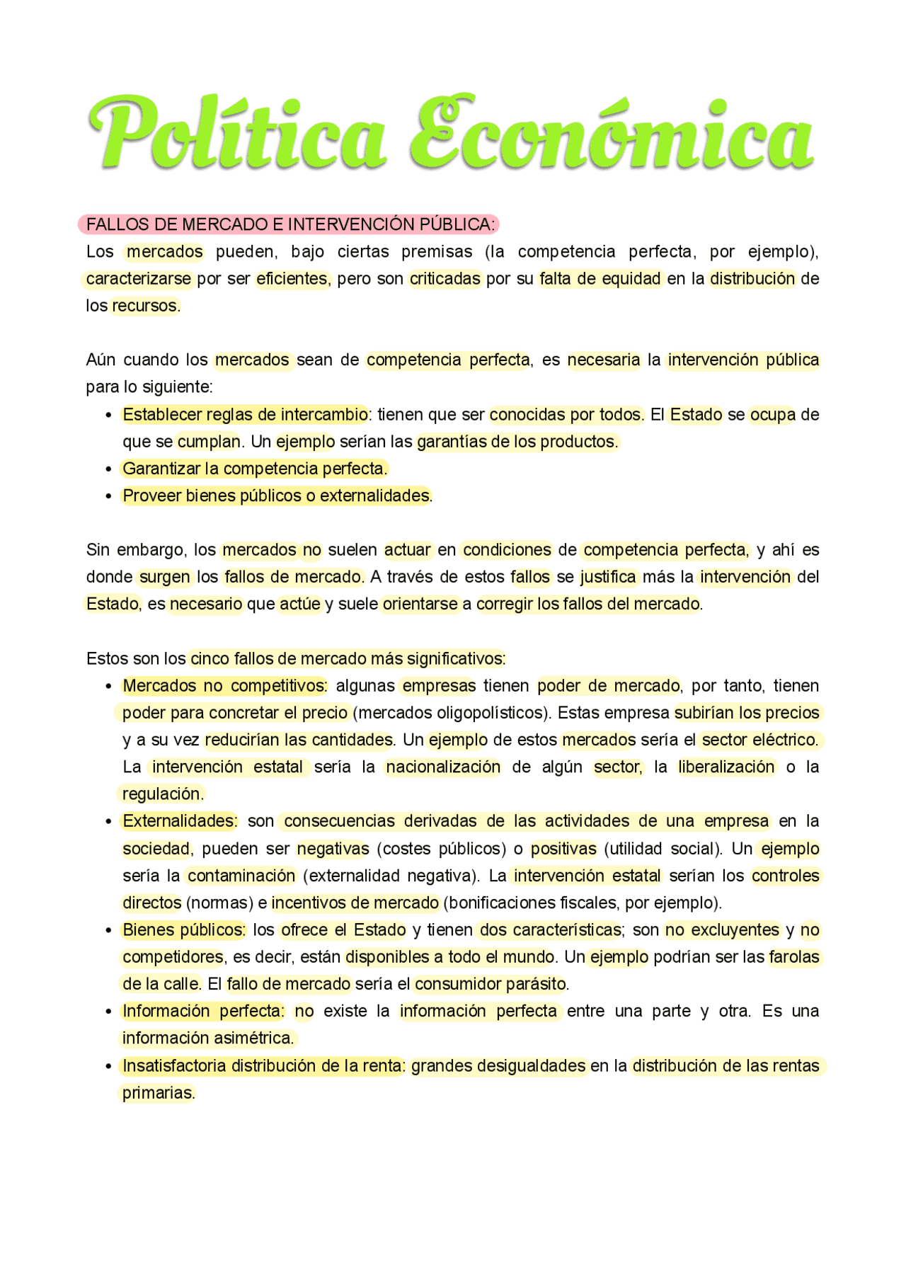 Apuntes Economía Tema 5 Docsity