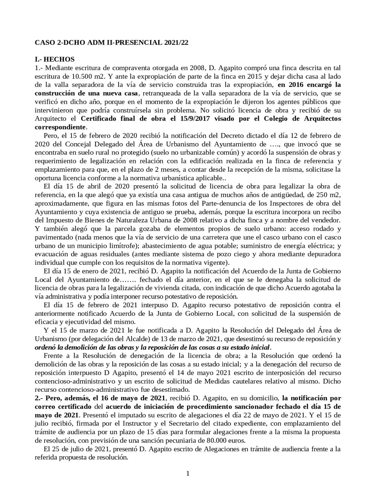 Caso Practico Derecho Romano Segundo Docsity