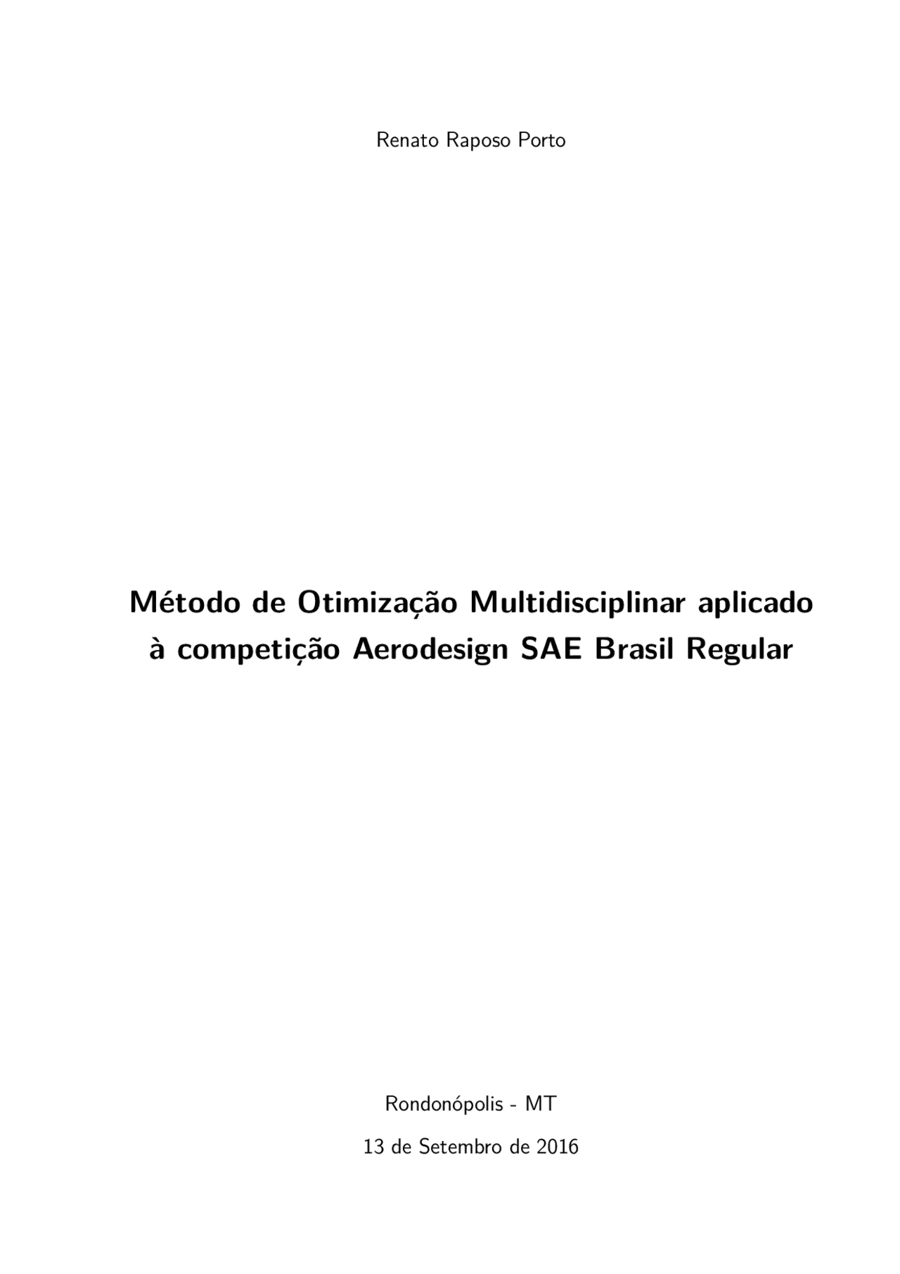 Método de Otimização Multidisciplinar utilizando Algoritmo Genético ...