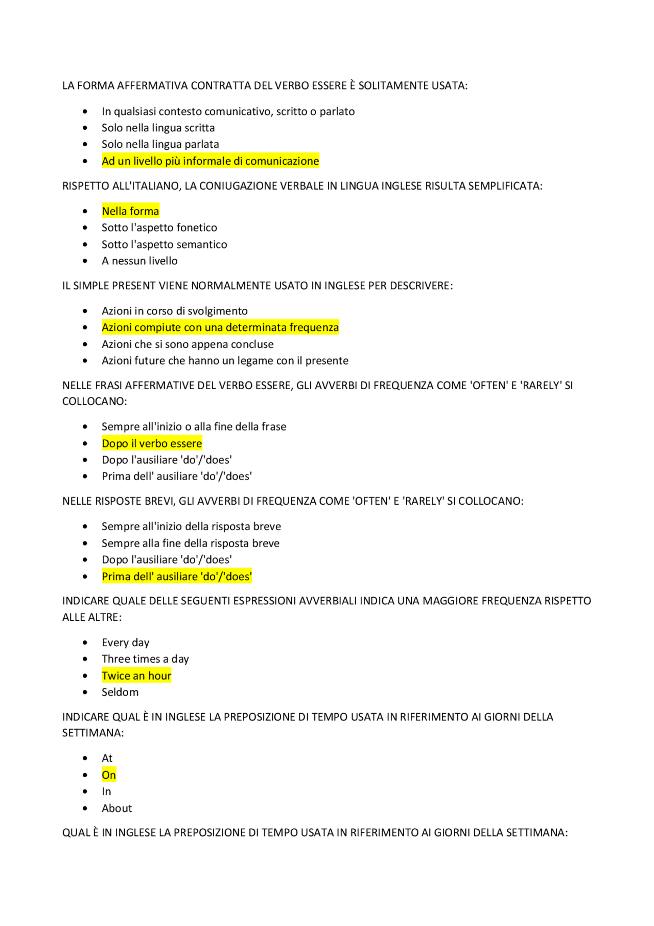 Inglese Test Unimercatorum Univ Docsity