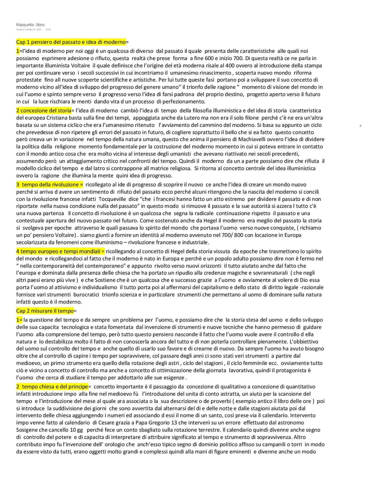 Riassunto Dei Primi 16 Capitoli Docsity