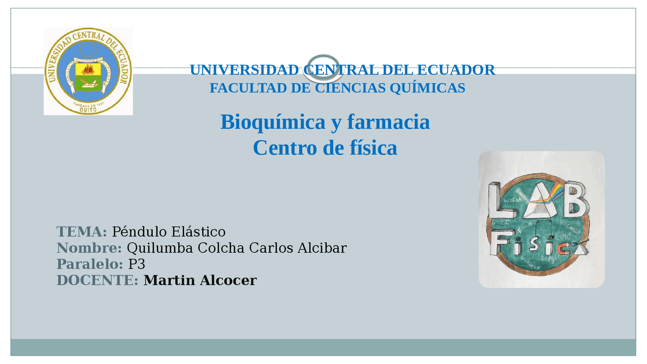 Pendulo elastico y sus caractersiticas - Docsity