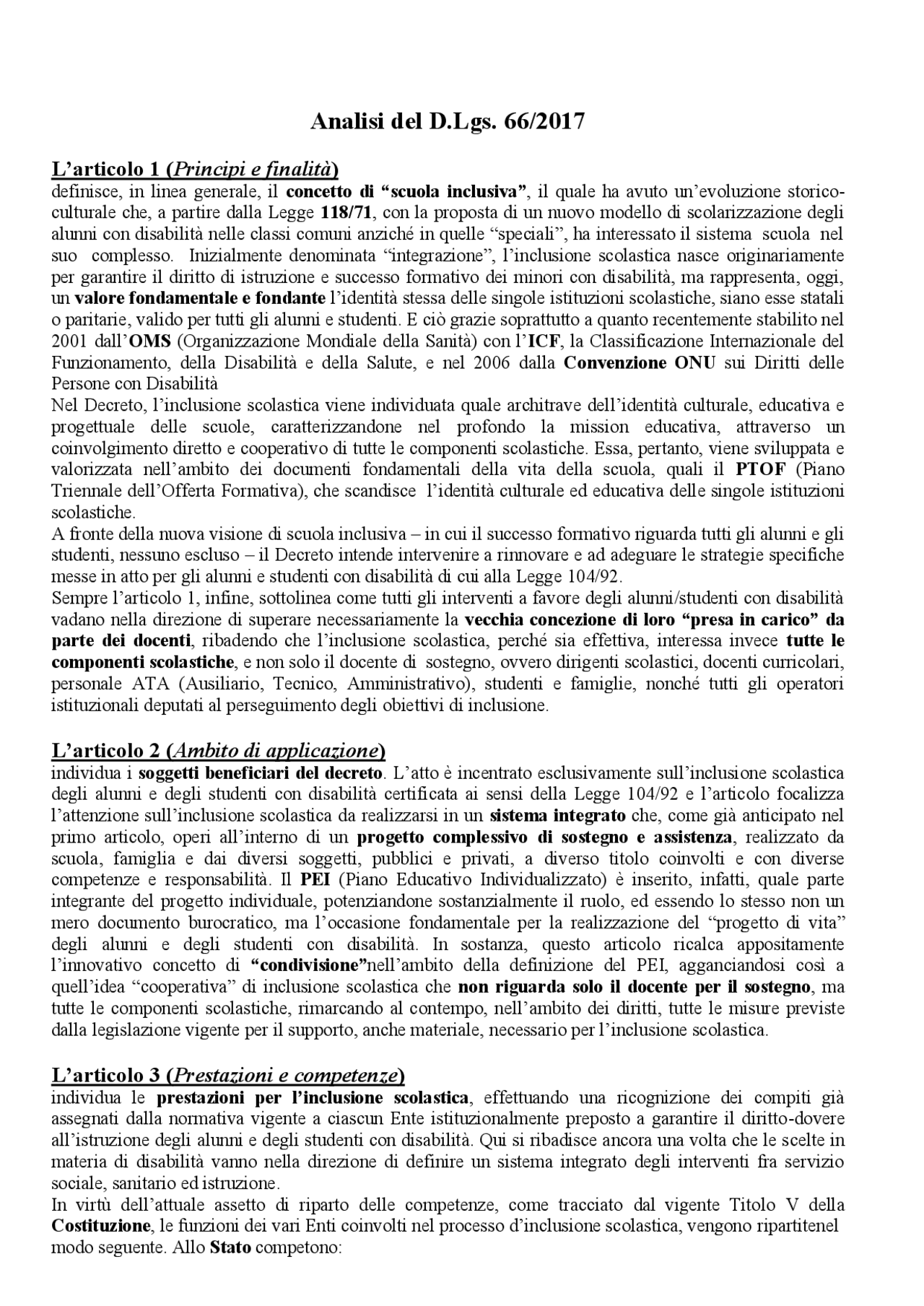 Sintesi Dlgs 662017 Docsity