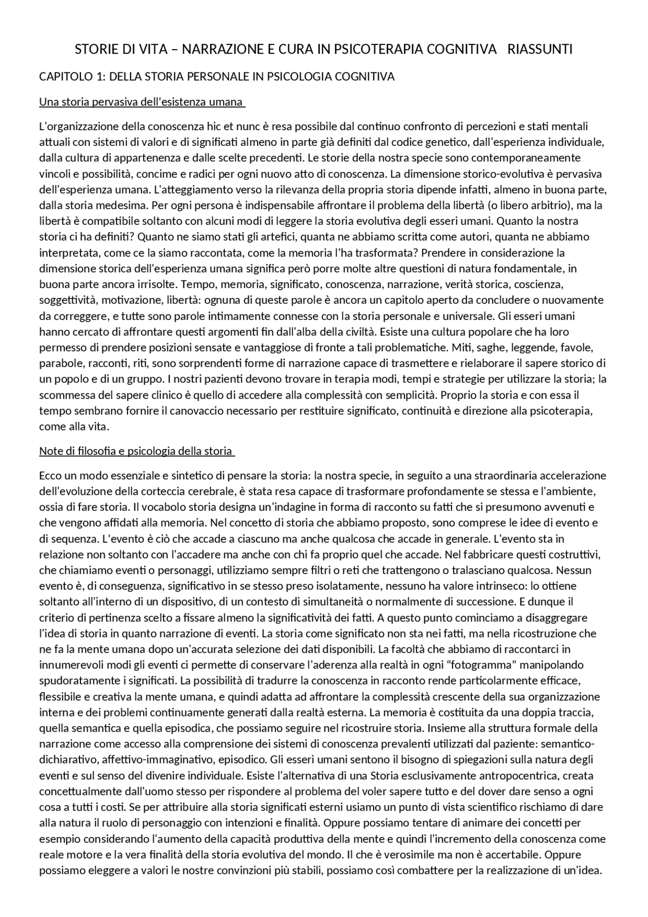 Riassunti Del Libro Storie Di Vita Veglia Docsity
