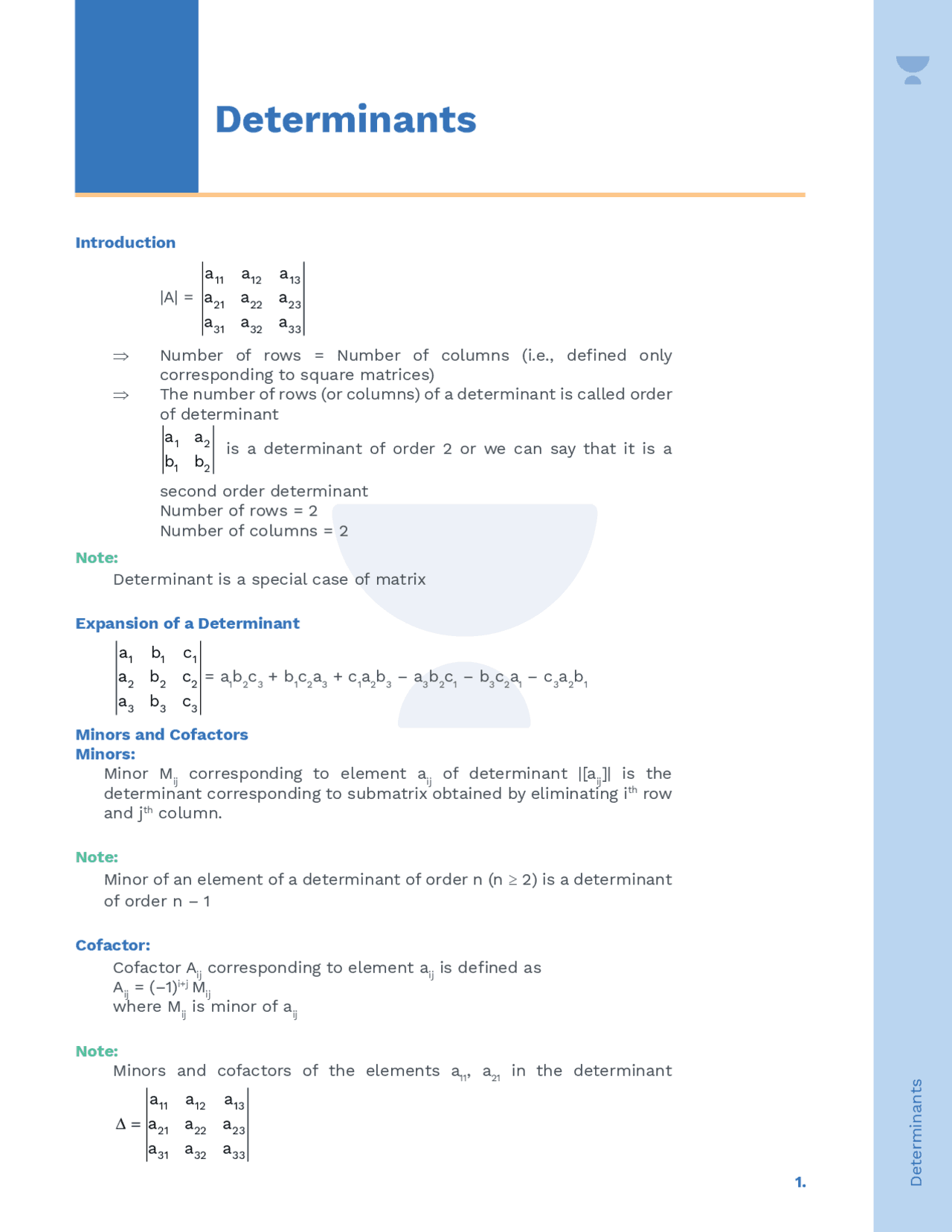 Iit Jee Determinants Docsity