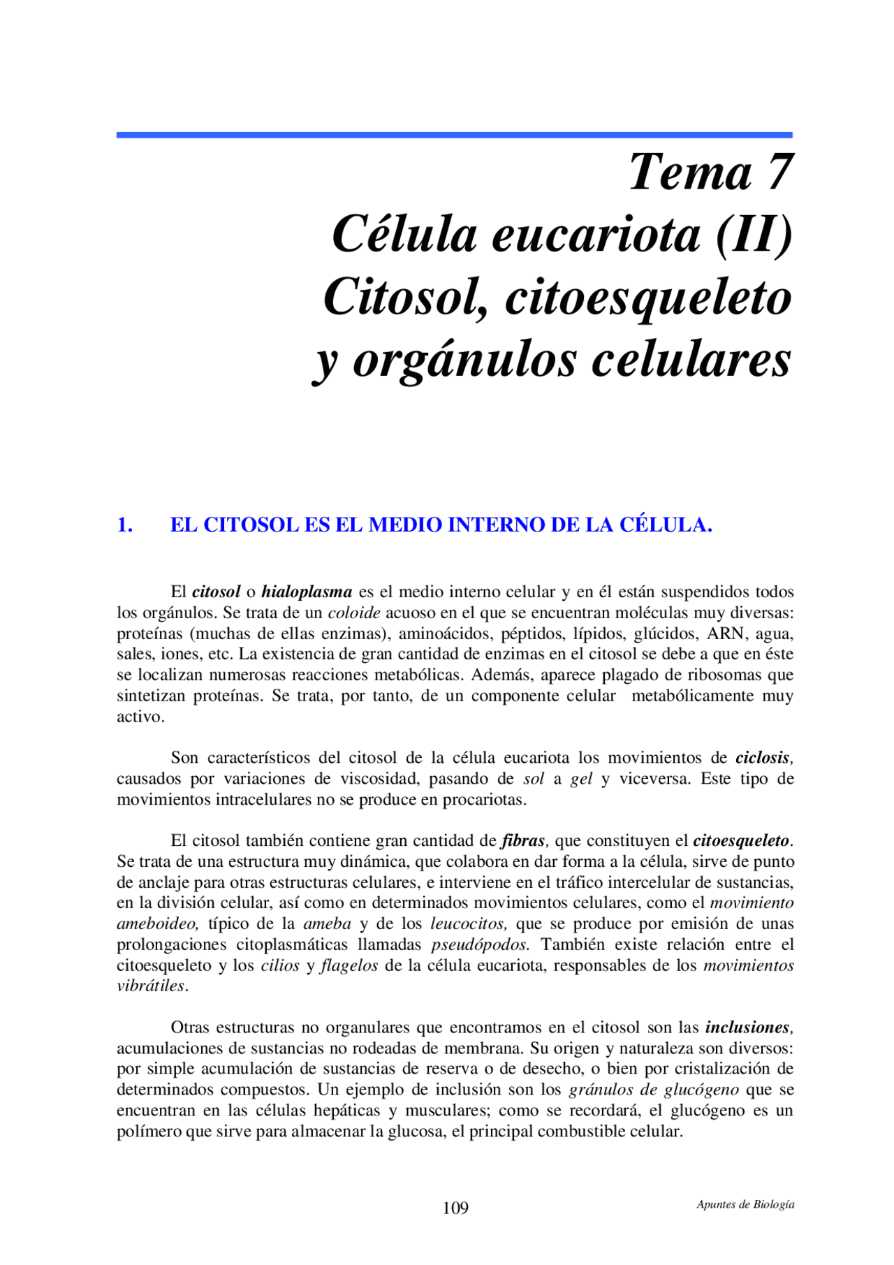 Tema 7 Célula Eucariota Y Procariota Resúmenes De Biología Docsity