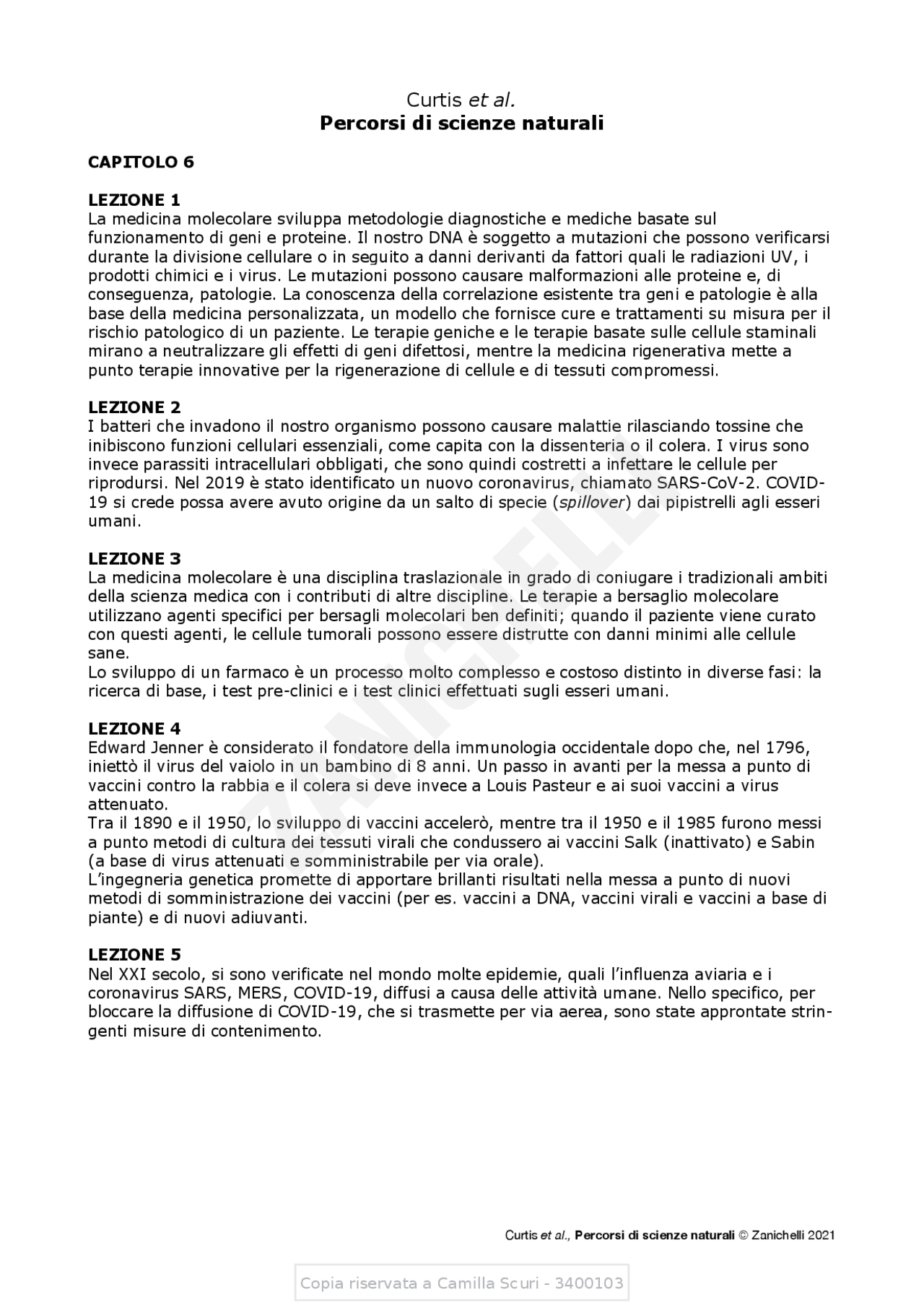 Sintesi Capitolo6 Percorsi Di Scienze Naturali Docsity