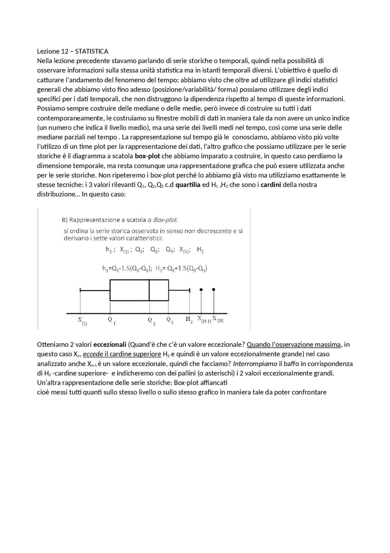 Teoria Sulle Serie Storiche Docsity