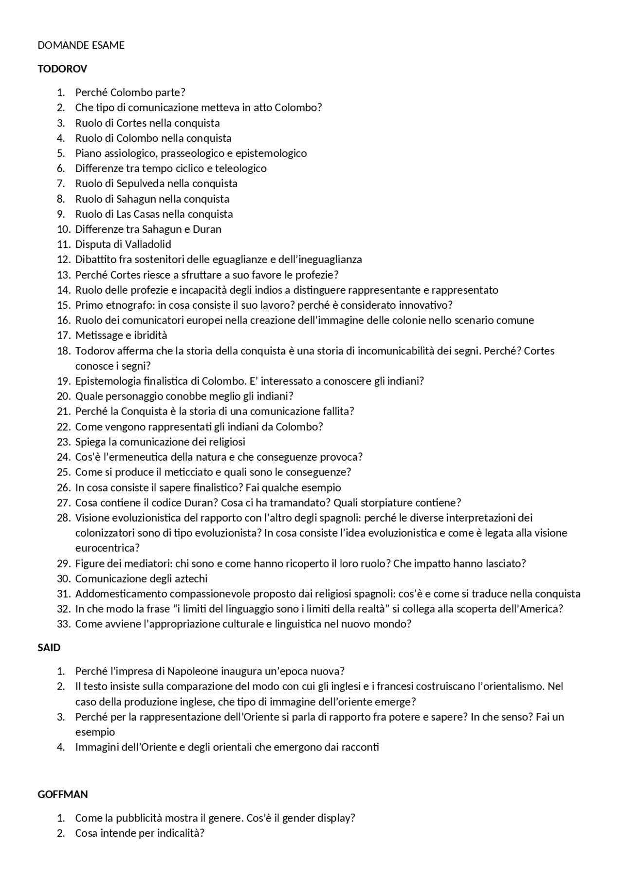 Domande Esame Culture Della Comunicazione Unimi 20202021 Prove D