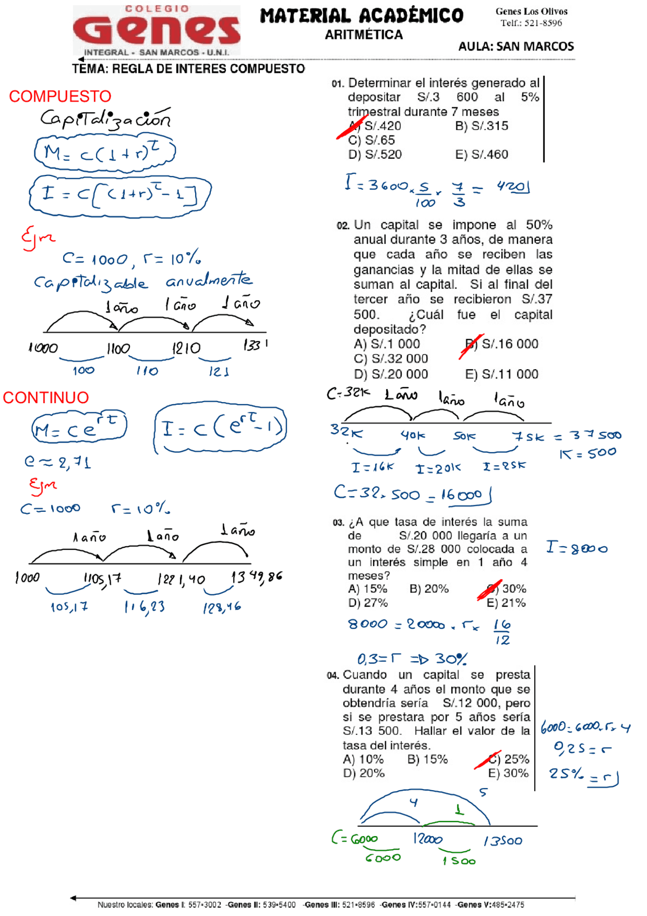 Regla de interés compuesto - Docsity
