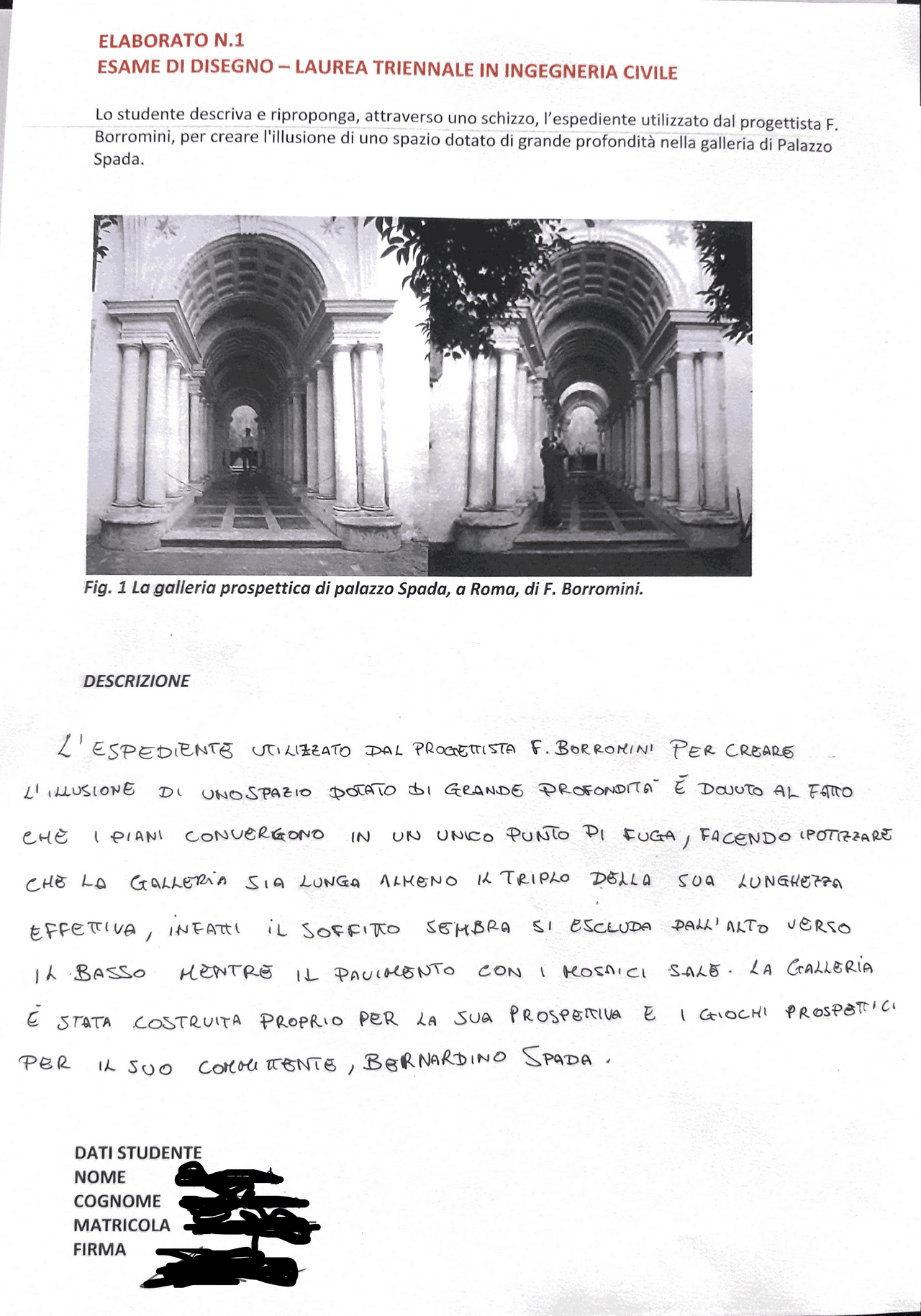 Elaborato 1 Disegno Tecnico Ing Civile L7 Docsity