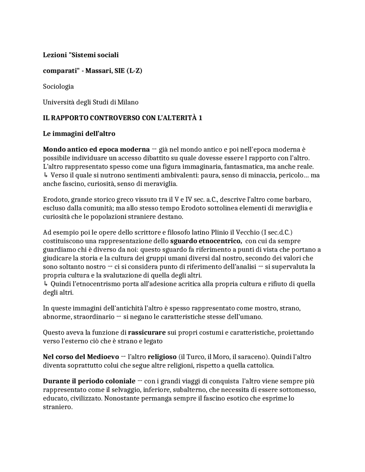 Ii Parziale Sistemi Sociali Comparati Docsity