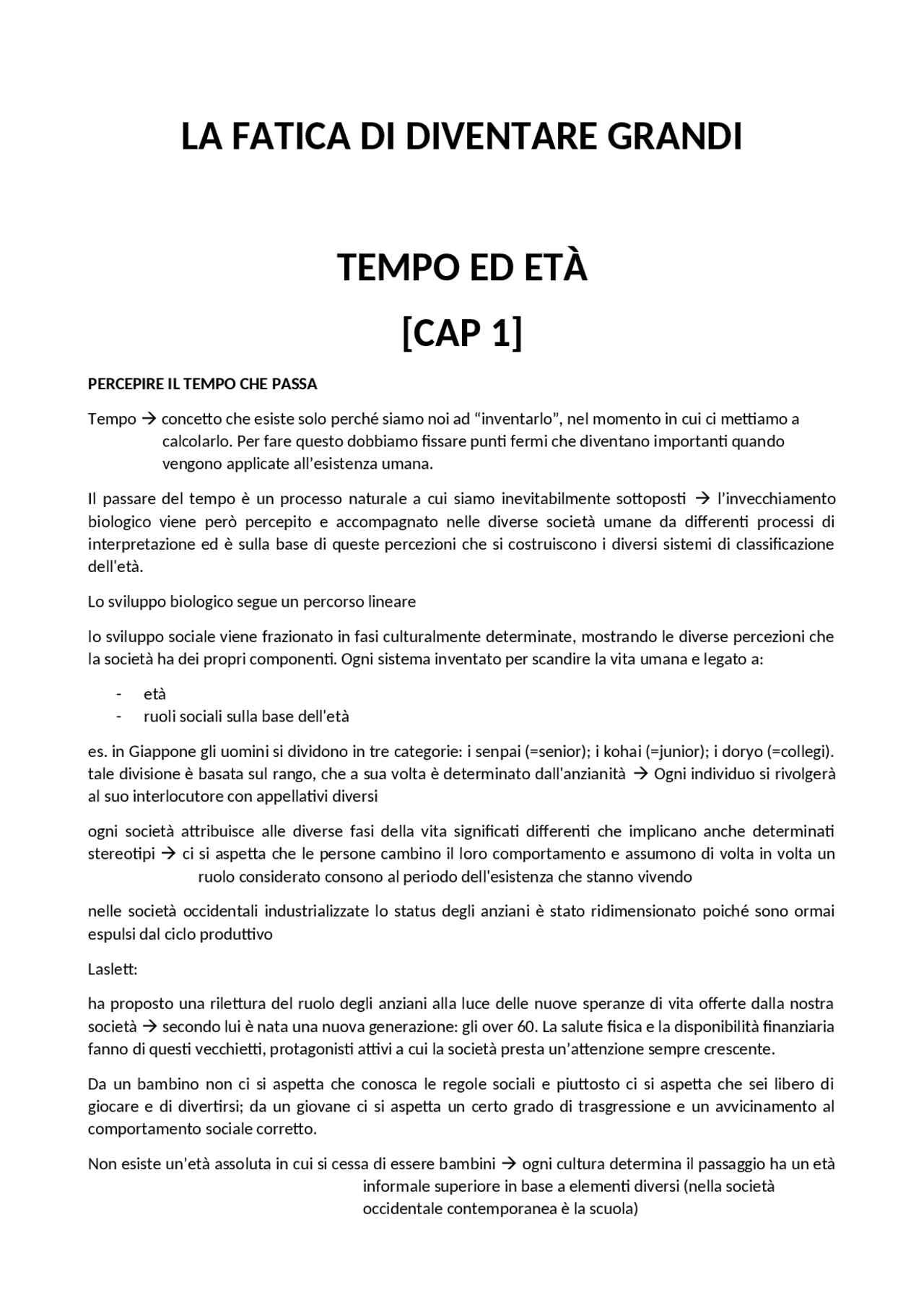 La Difficoltà Di Diventare Grandi Docsity