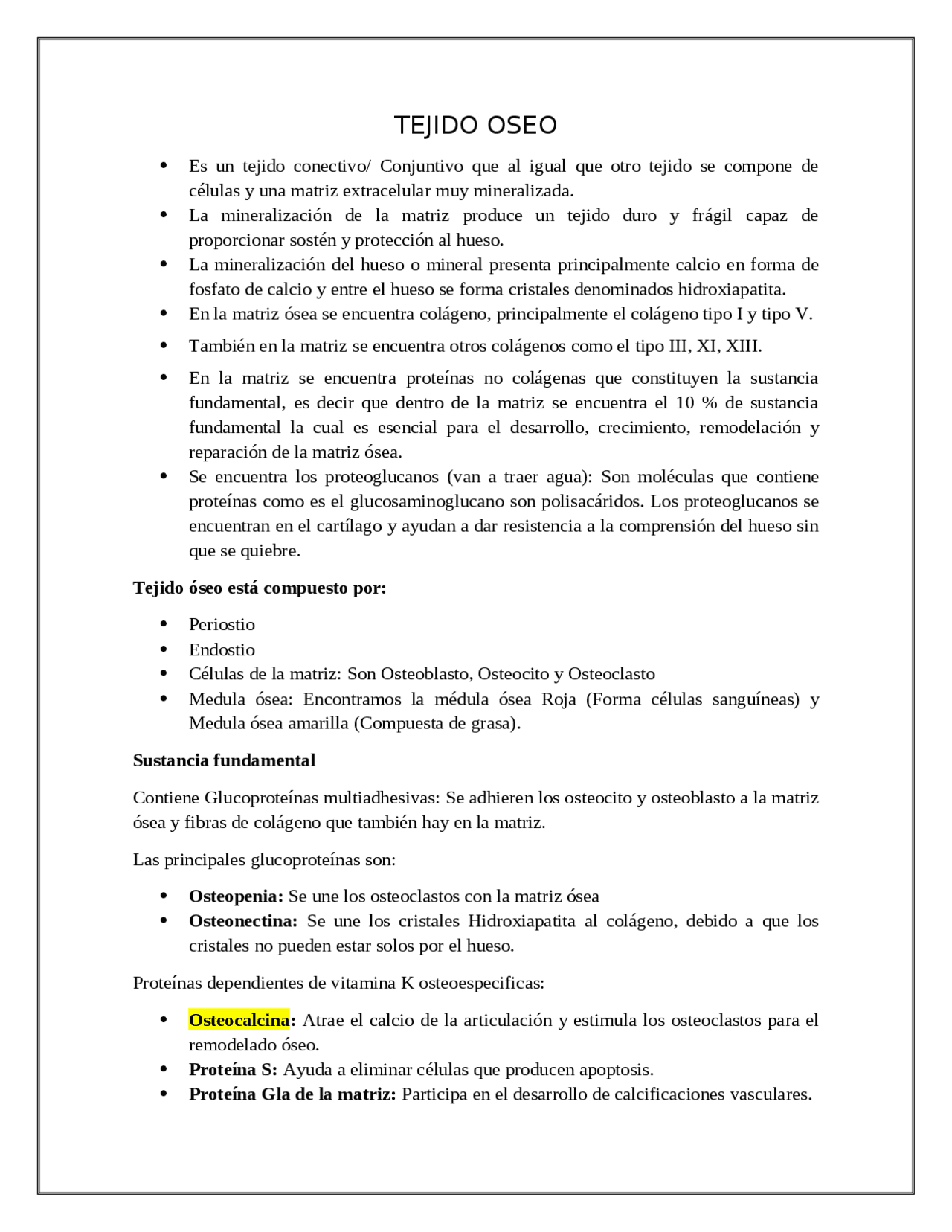 Tejido Oseo Generalidades Apuntes De Histología Docsity