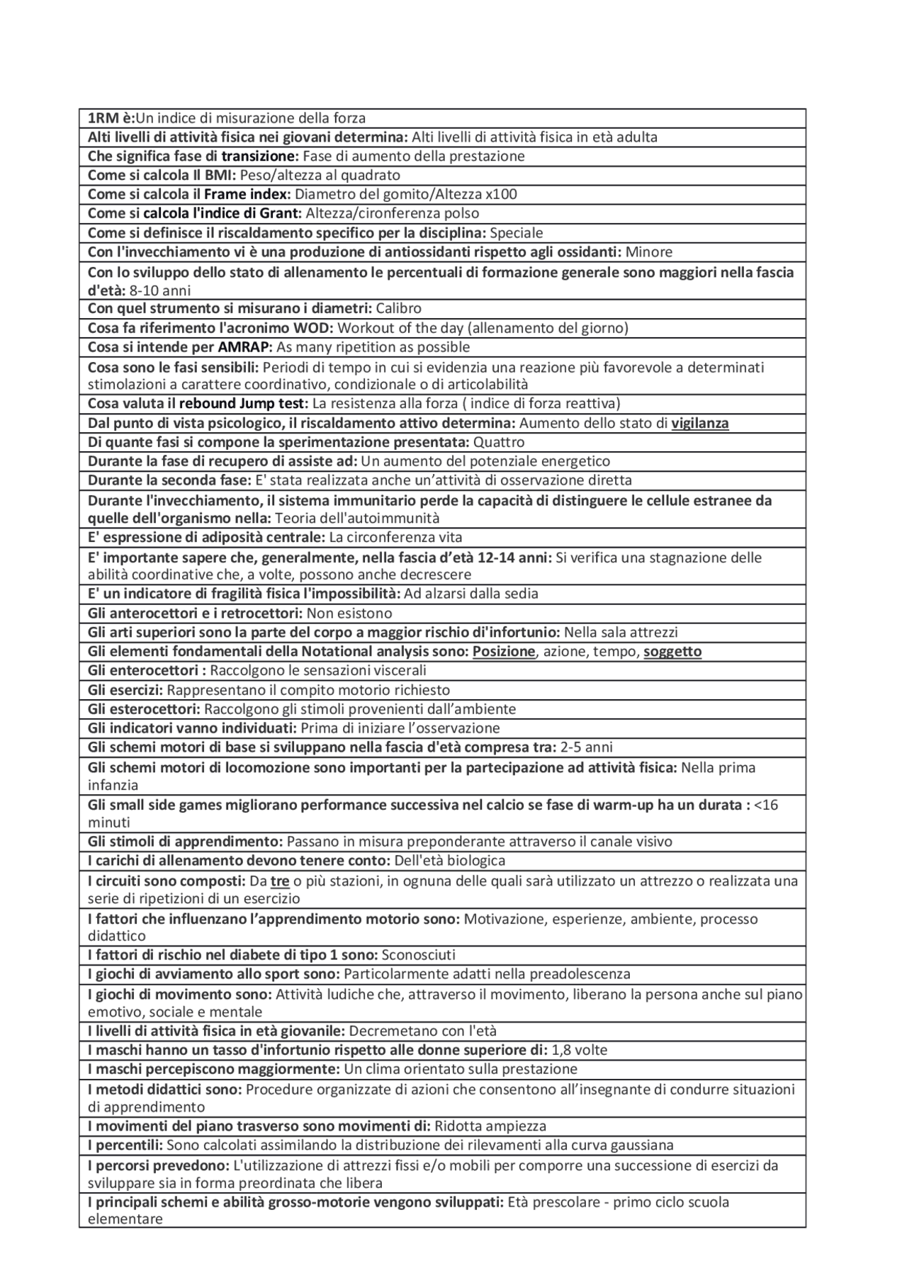 Metodi E Didattiche Delle Attivita Motorie Docsity