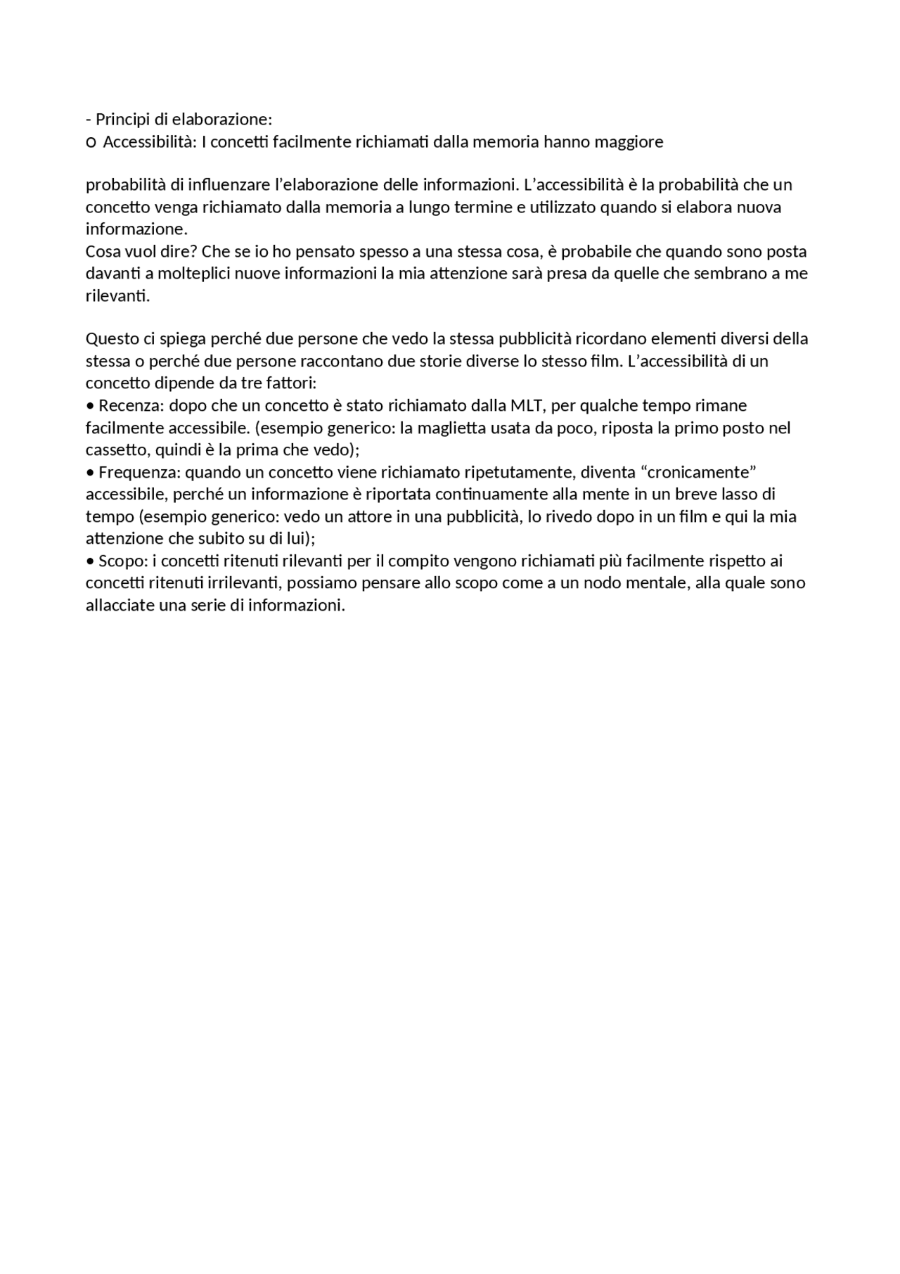 Riassunto estratto di lezioni - Docsity