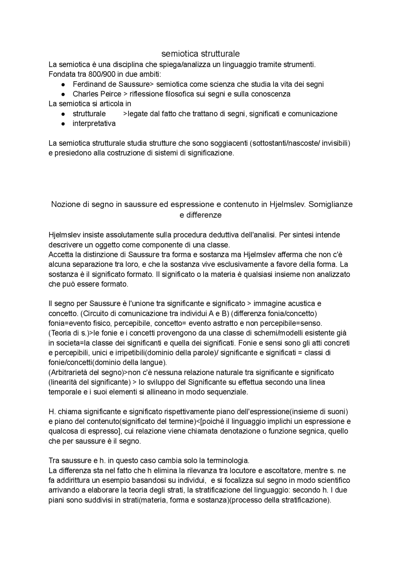 Riassunto Di Le Due Vie Delle Semiotica Traini Docsity