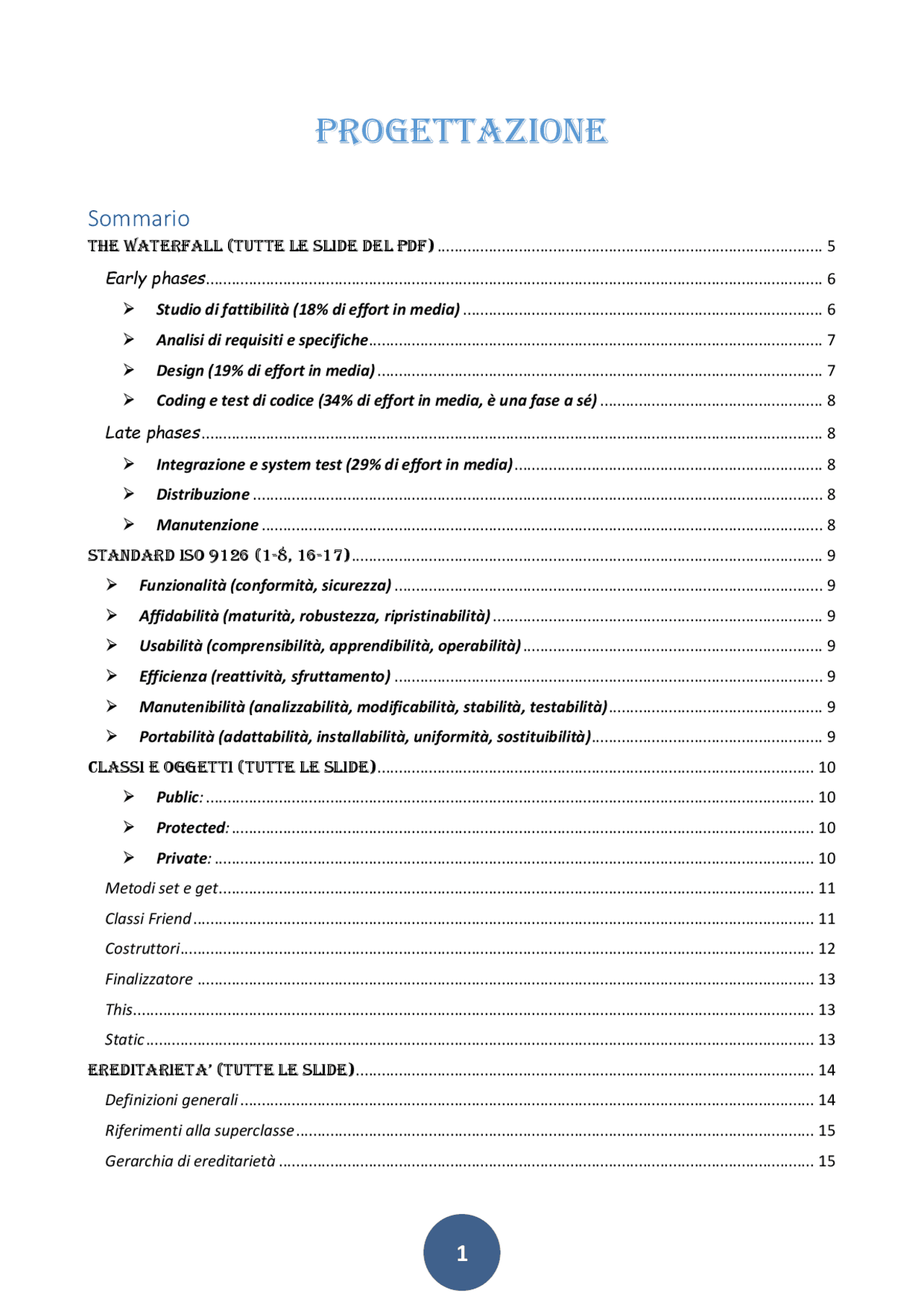 Appunti di progettazione del software. (Insubria) - Docsity
