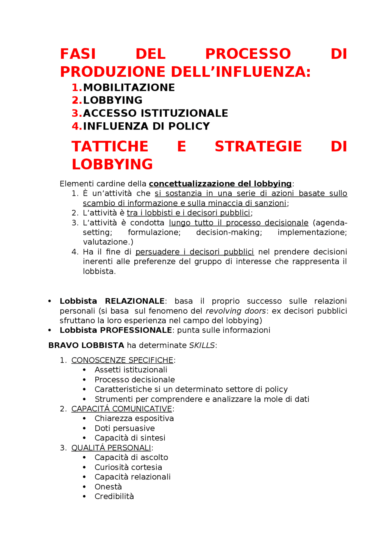 Libro Politica E Interessi Di A Pritoni Docsity