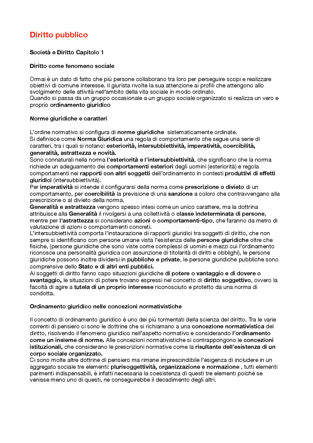 Preparazione d'esame diritto pubblico - Docsity