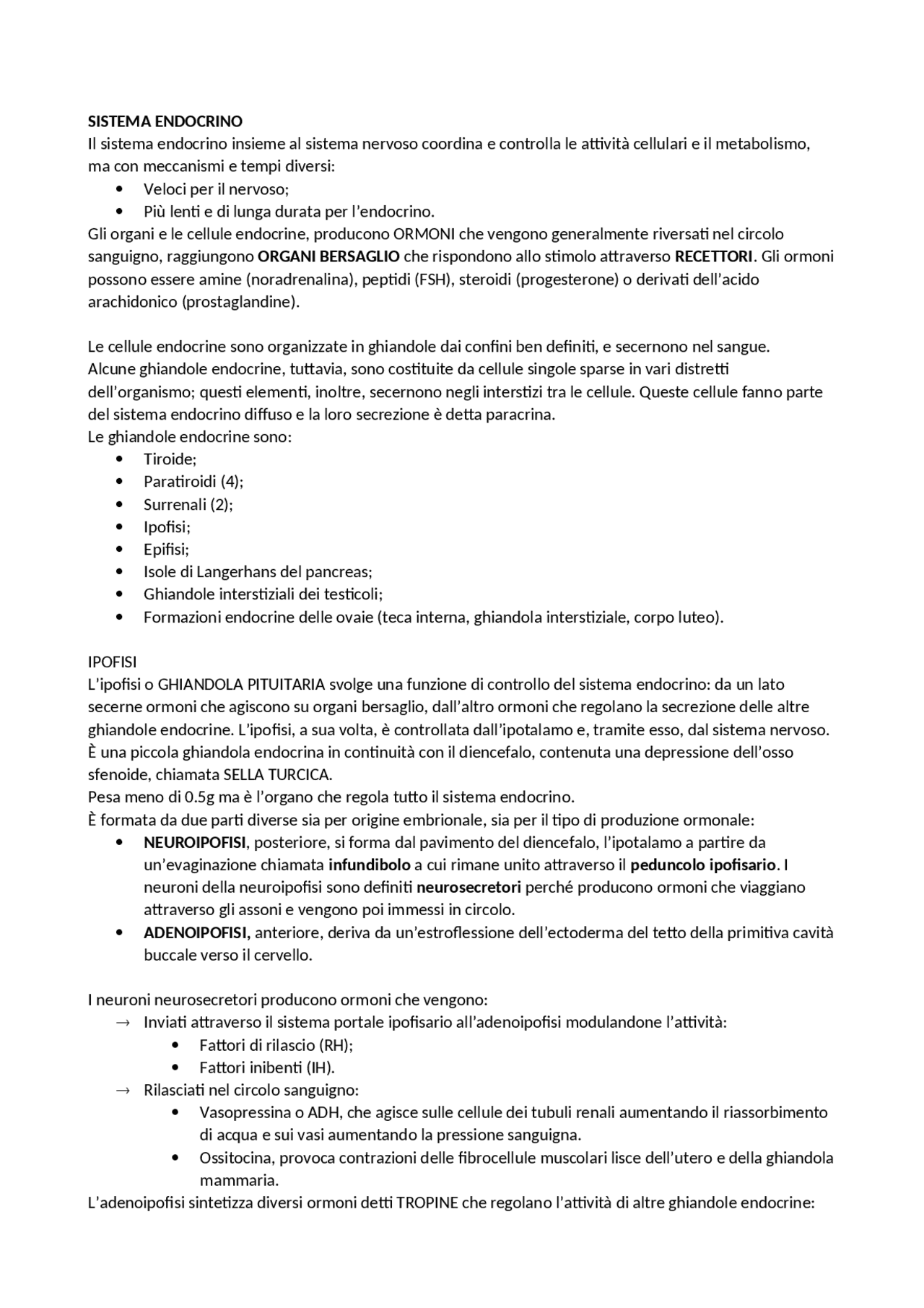 Il Sistema Endocrino Docsity