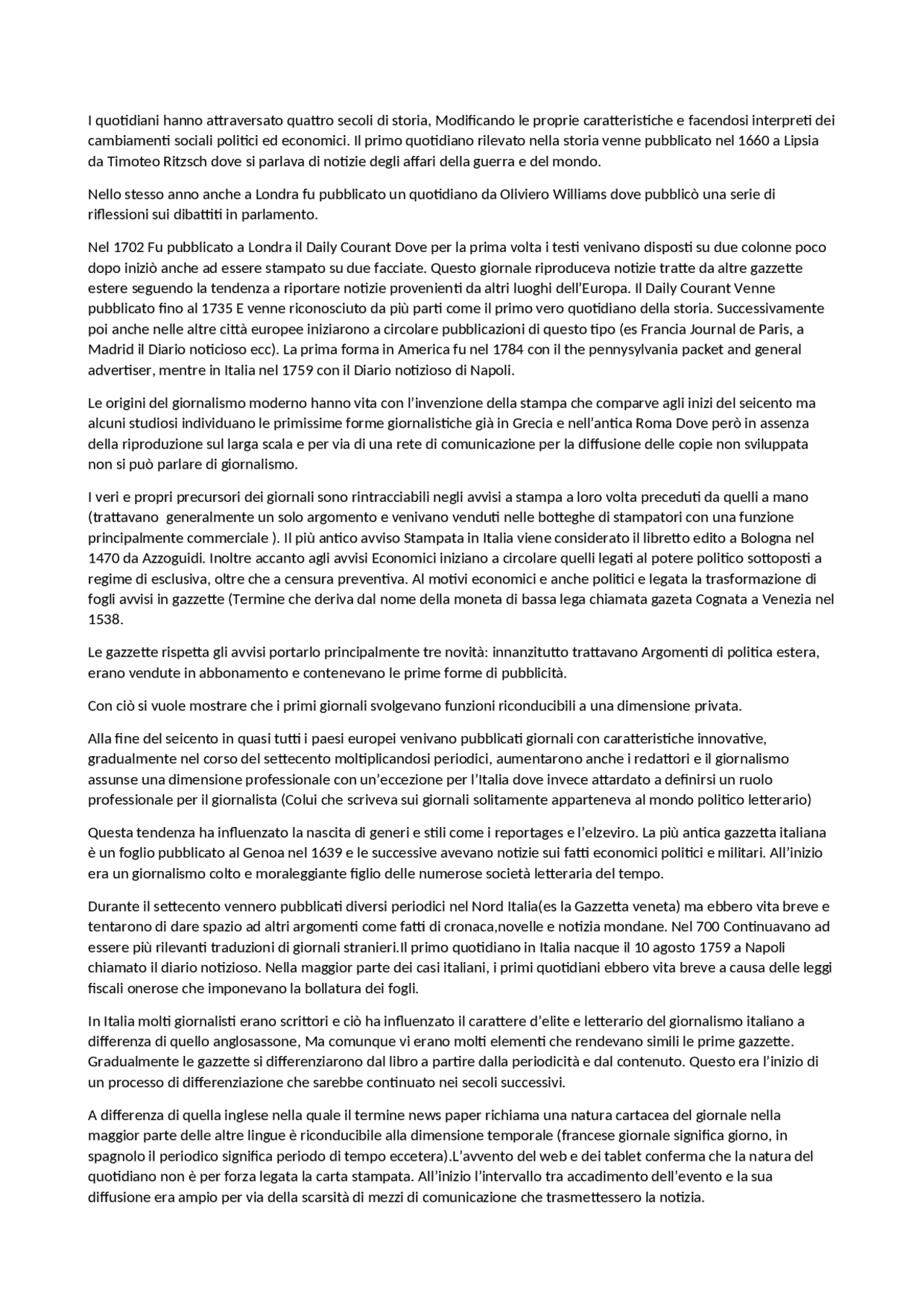 Riassunto Cap 125 Dalle Gazzette Allipad Docsity