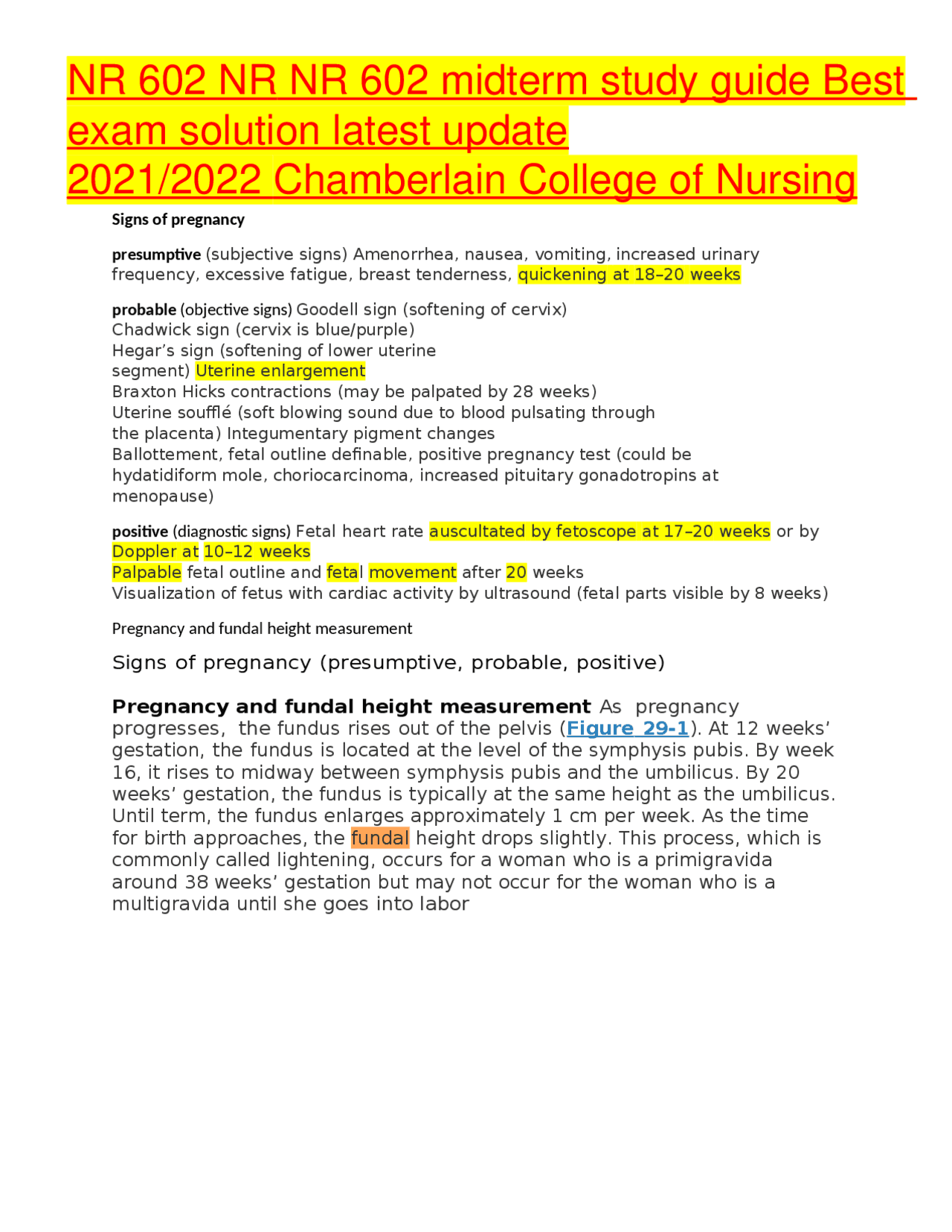 NR 602 NR NR 602 midterm study guide Best exam solution latest update ...