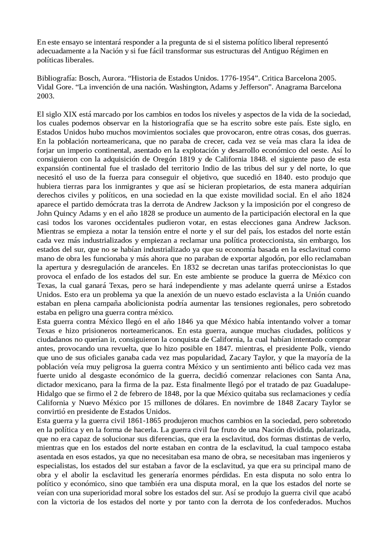 Ensayo de os temas 4 y 5 de la asignatura Historia Contemporanea - Docsity