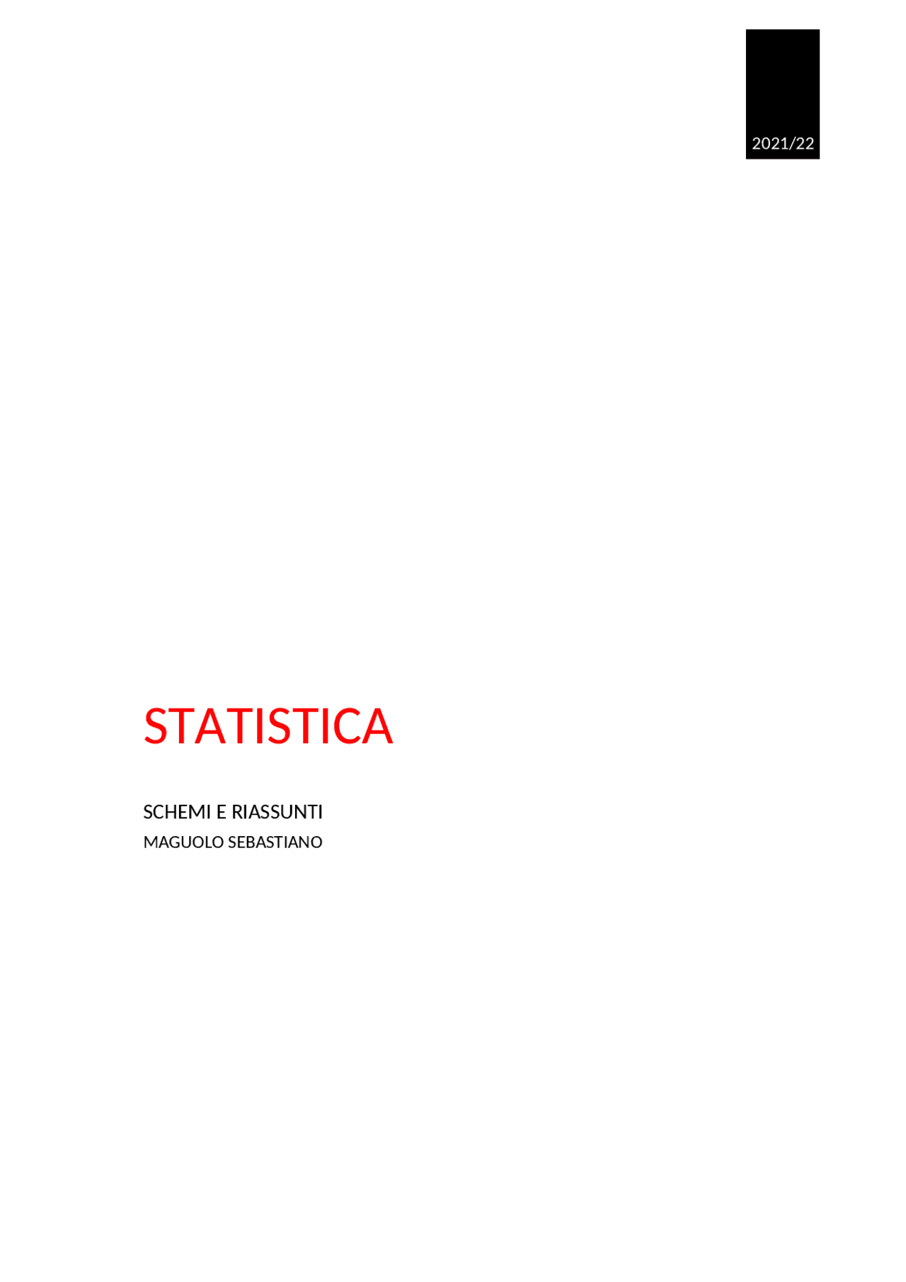 Riassunto Con Formule Delle Lezioni Docsity