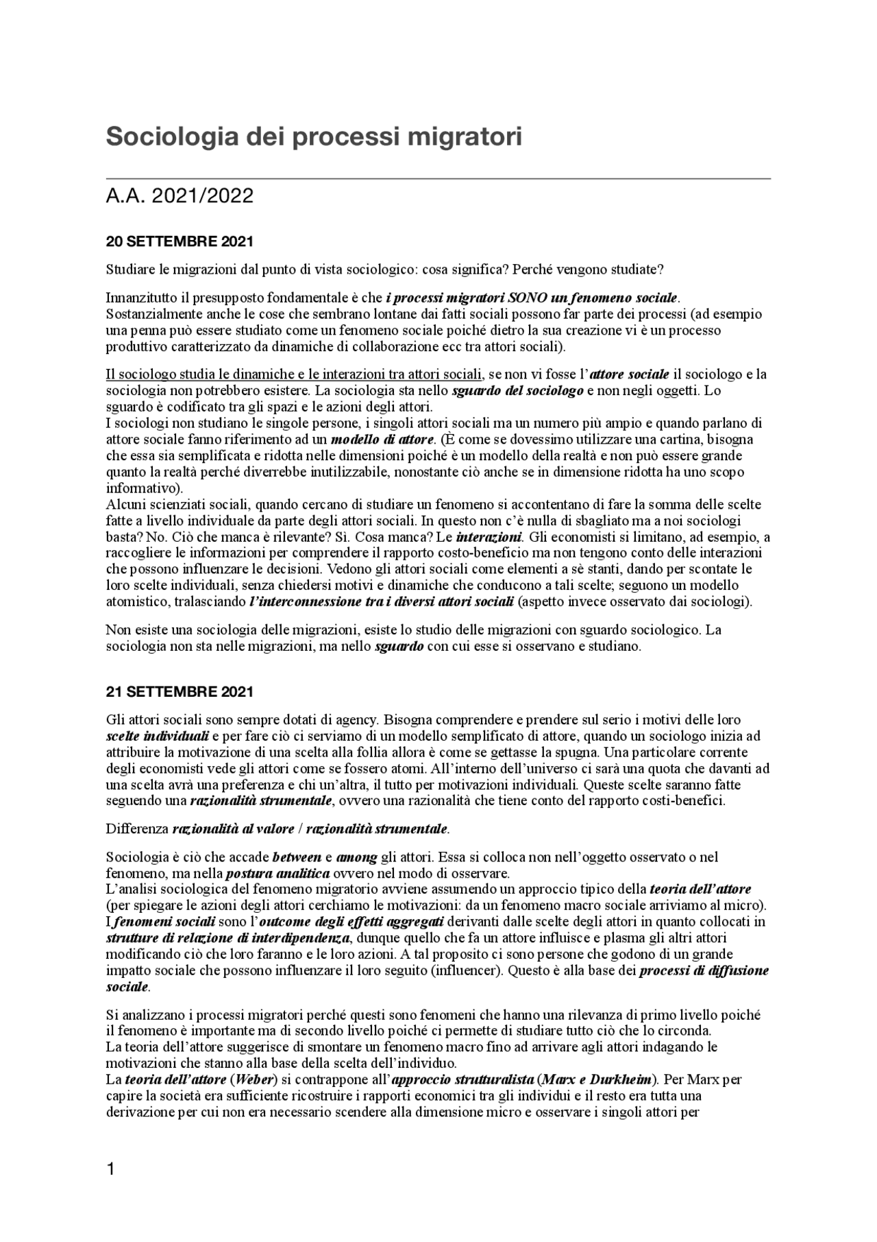 Sociologia Dei Processi Migratori Appunti E Slide Docsity