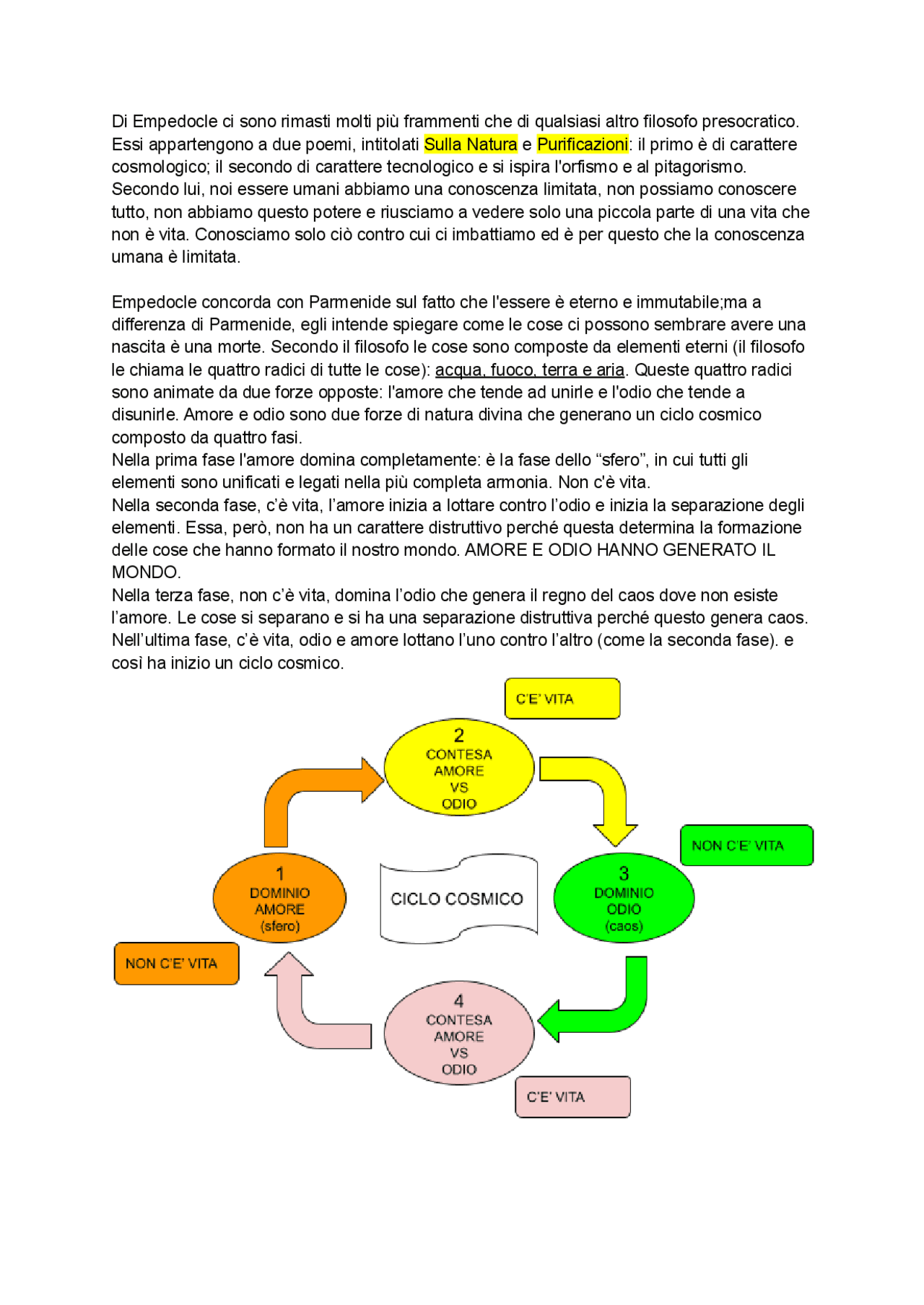 Empedocle Filosofia Fisici Pluralisti Docsity