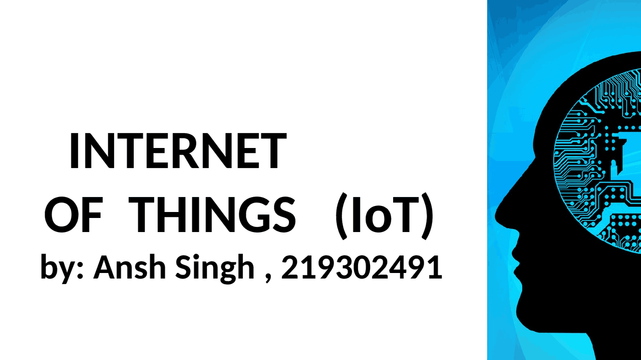 Internet Of Things Project Ppt By Ansh Singh Docsity